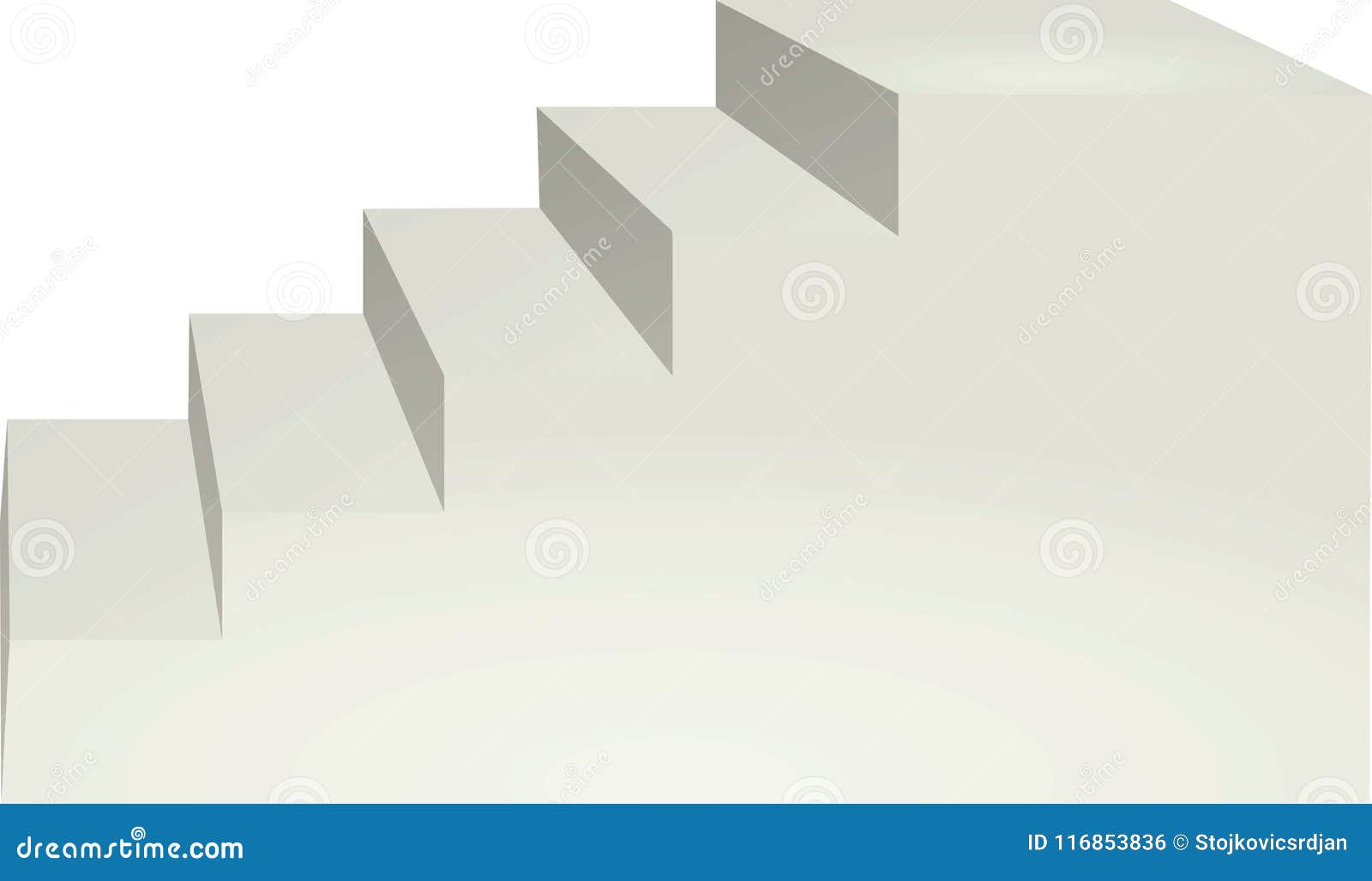 Stairs On White Background With Red Carpet. Steps. Cartoon Vector ...