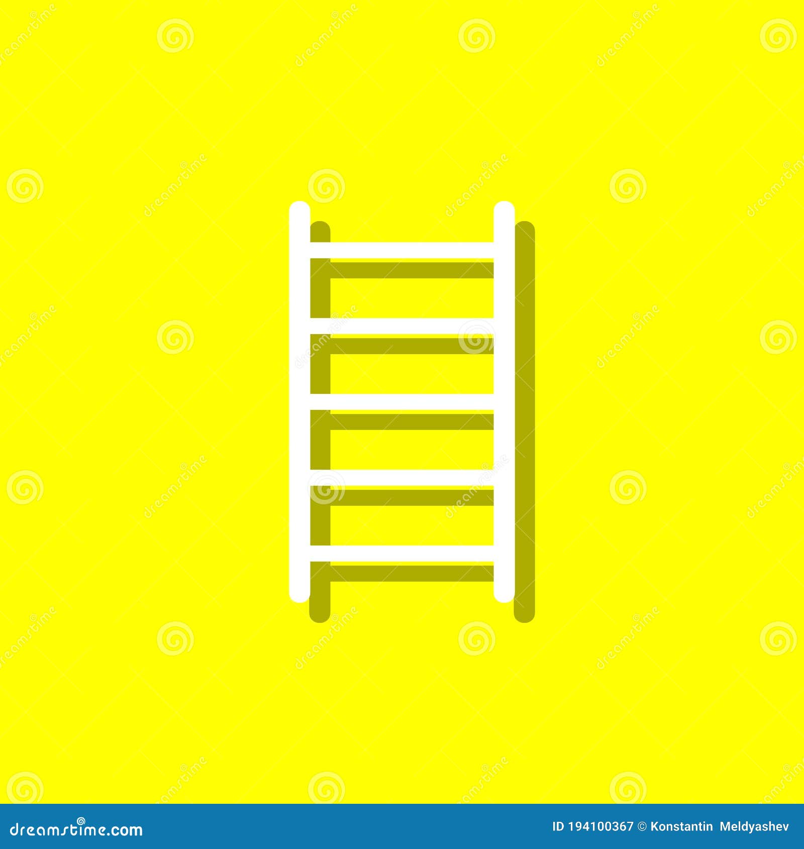 Stairs On White Background With Red Carpet. Steps. Cartoon Vector ...