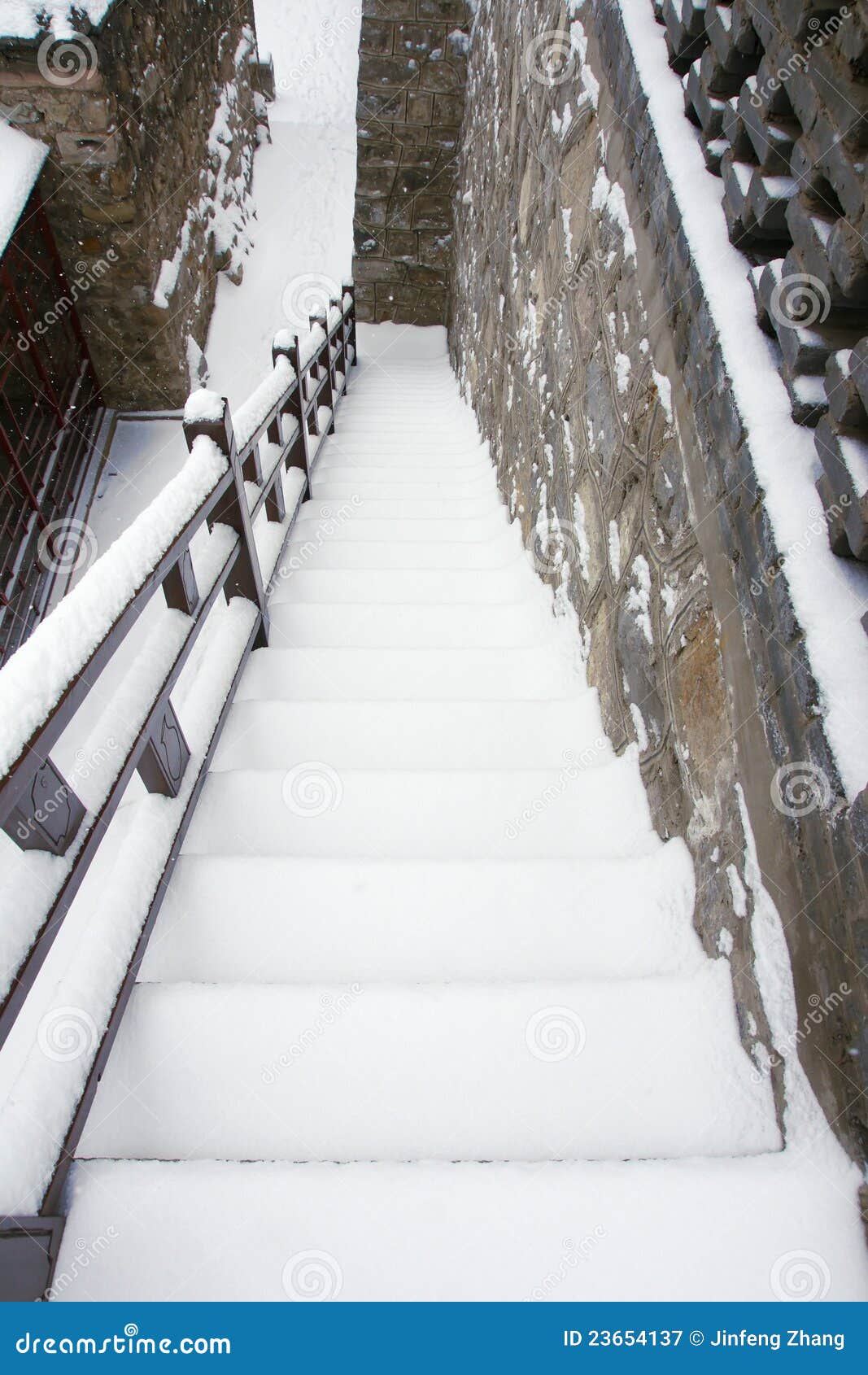 Stairway stock image. Image of staircase, wall, snowy - 23654137
