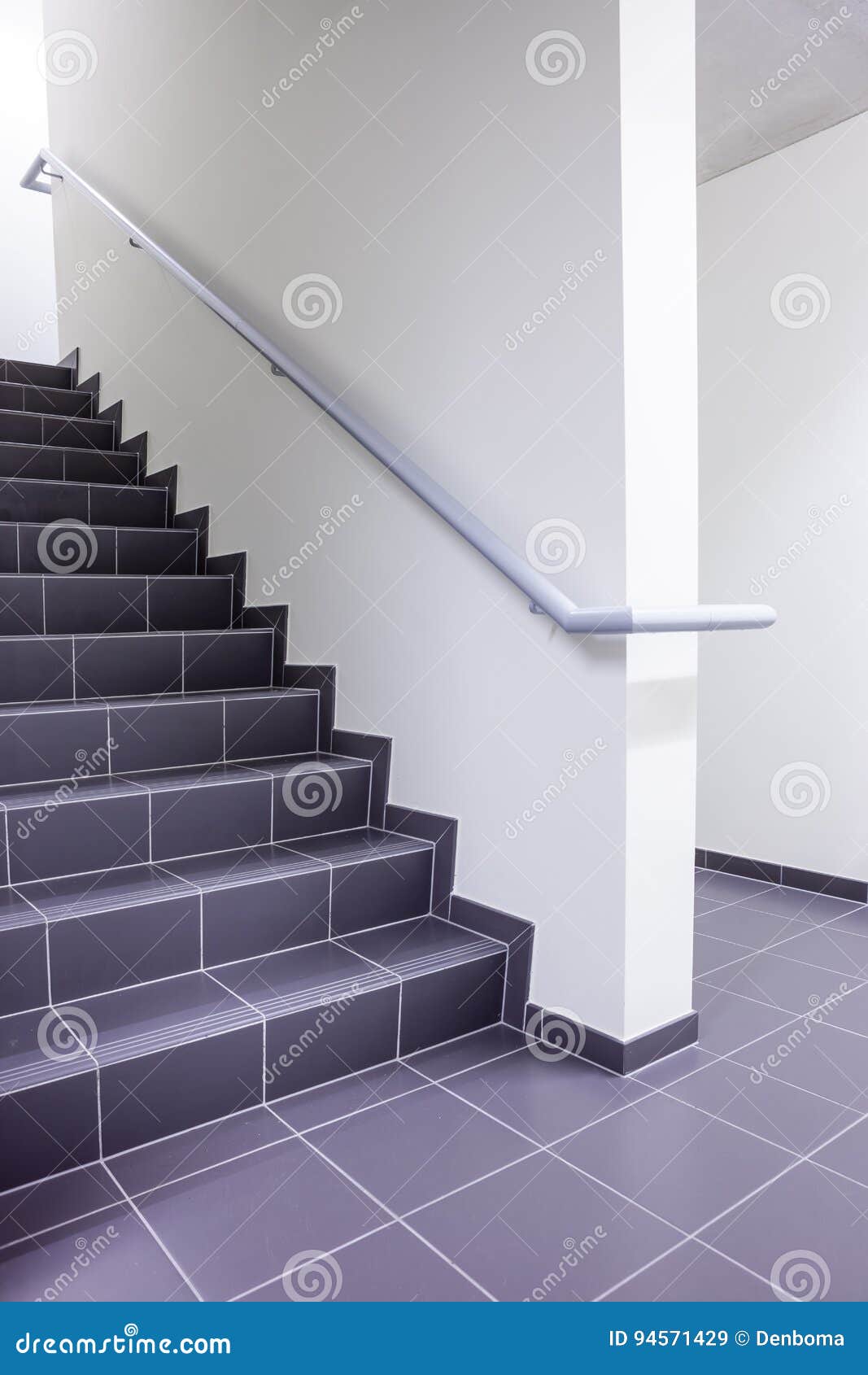 Stairway in building stock image. Image of corridor, wall - 94571429