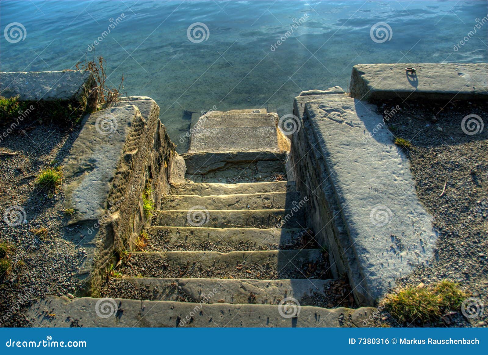 Stairway Leading To the River Stock Photo - Image of constance, rhine ...