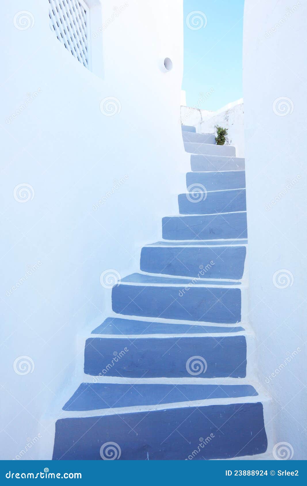 Stairway at Santorini,greece Stock Photo - Image of european, pure ...