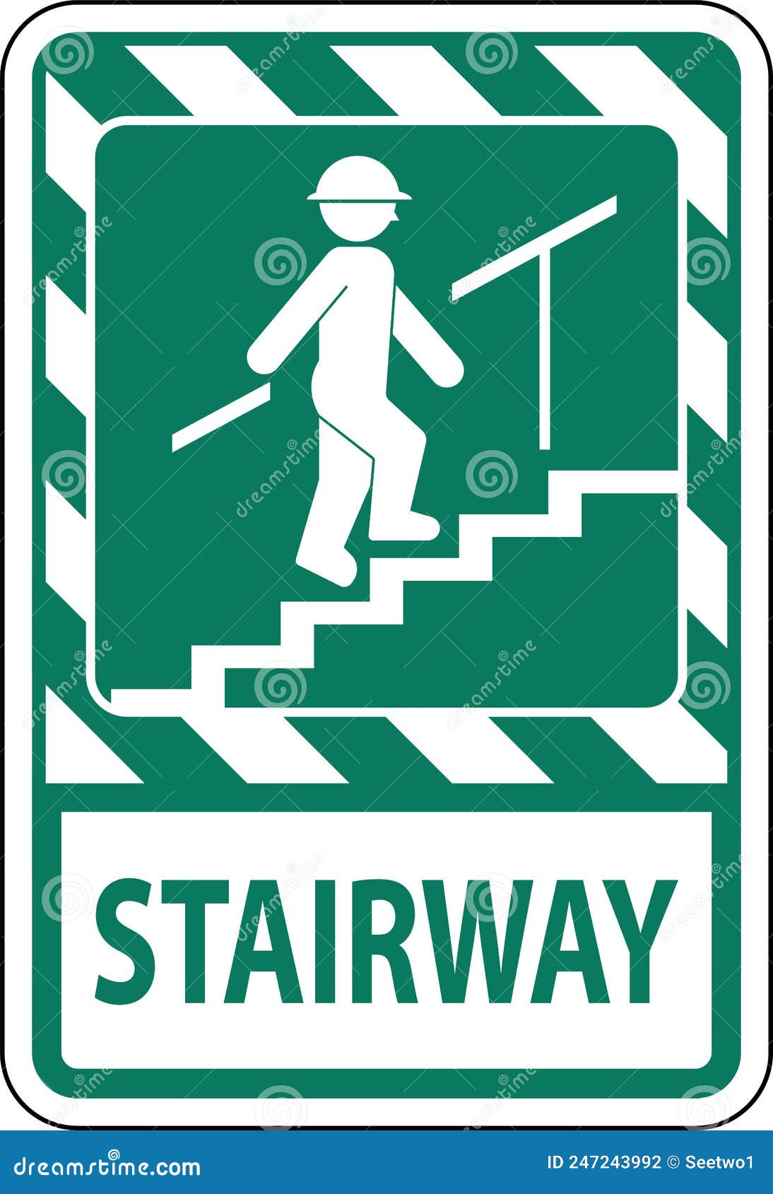 Stairway Sign on White Background Stock Vector - Illustration of ...