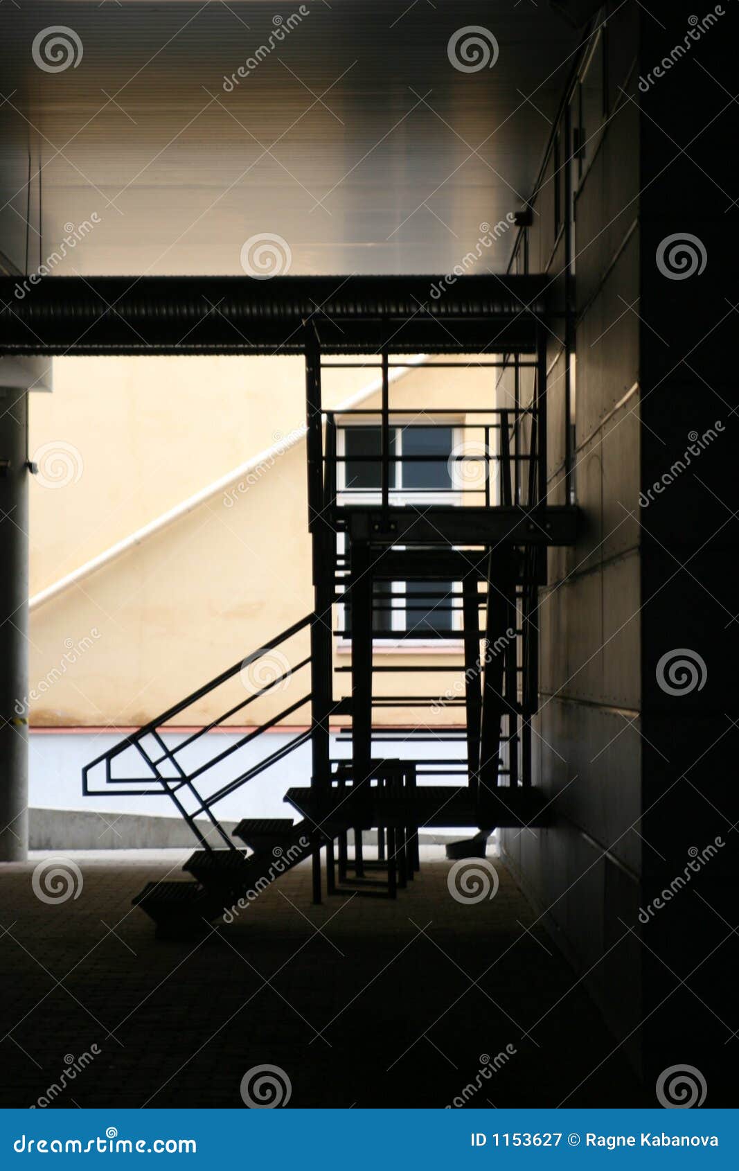 Stairway silhouette stock image. Image of silhouette, emergency - 1153627