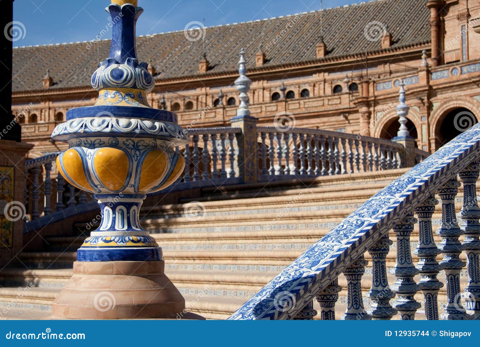 Stairway on the Spanish Square Stock Photo - Image of sightseeing, tour ...