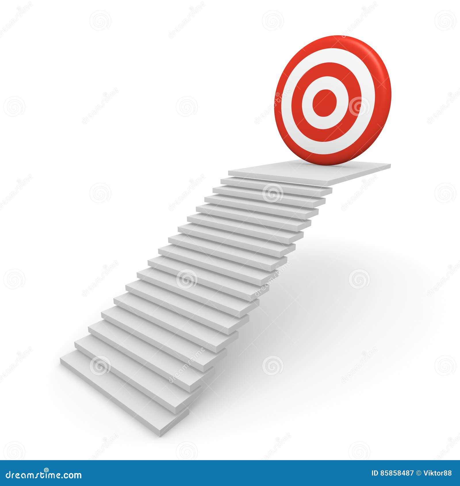 Stairway with Target on the Top. Stock Illustration - Illustration of ...