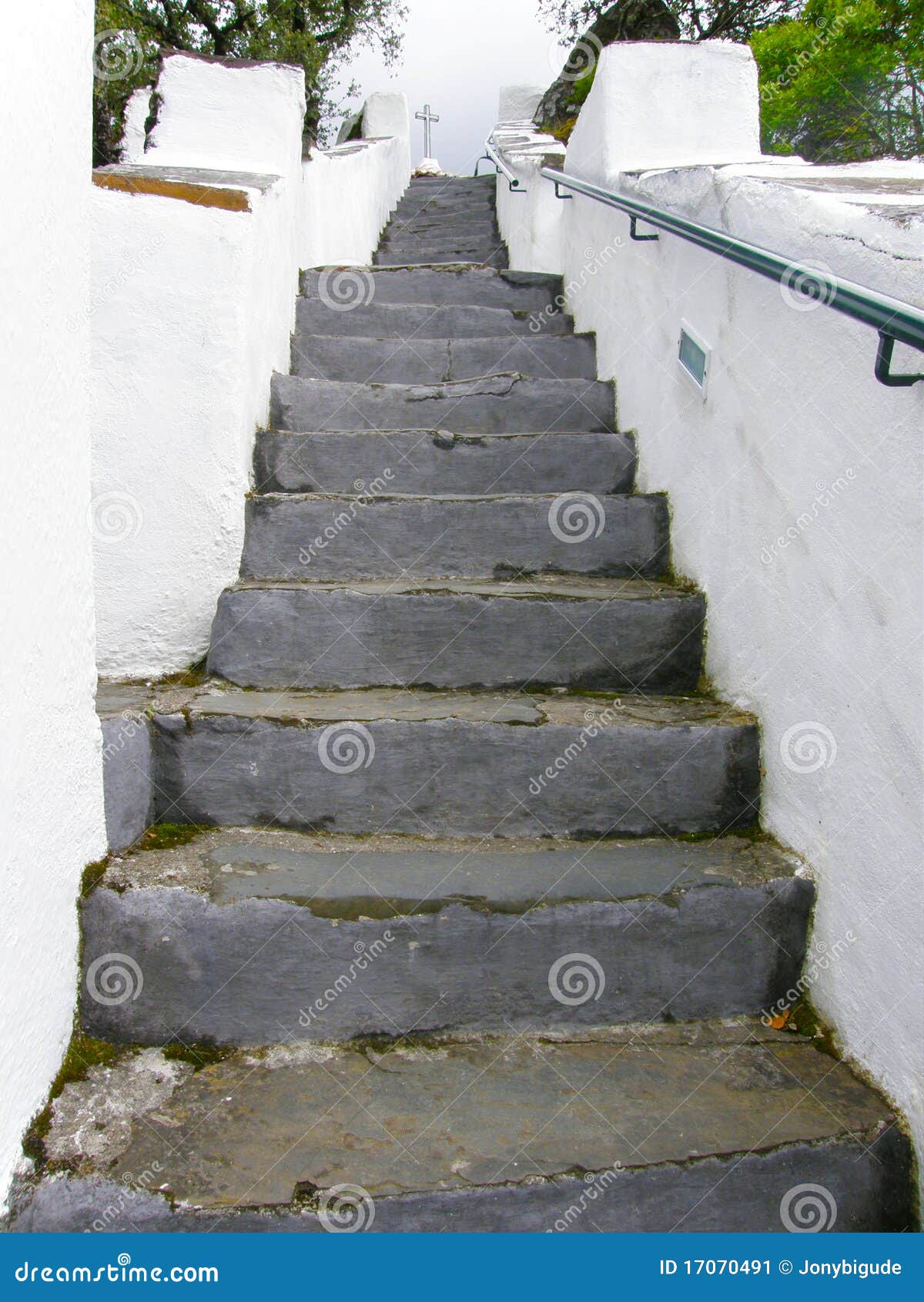 Stairway to the Cross stock image. Image of handrail - 17070491
