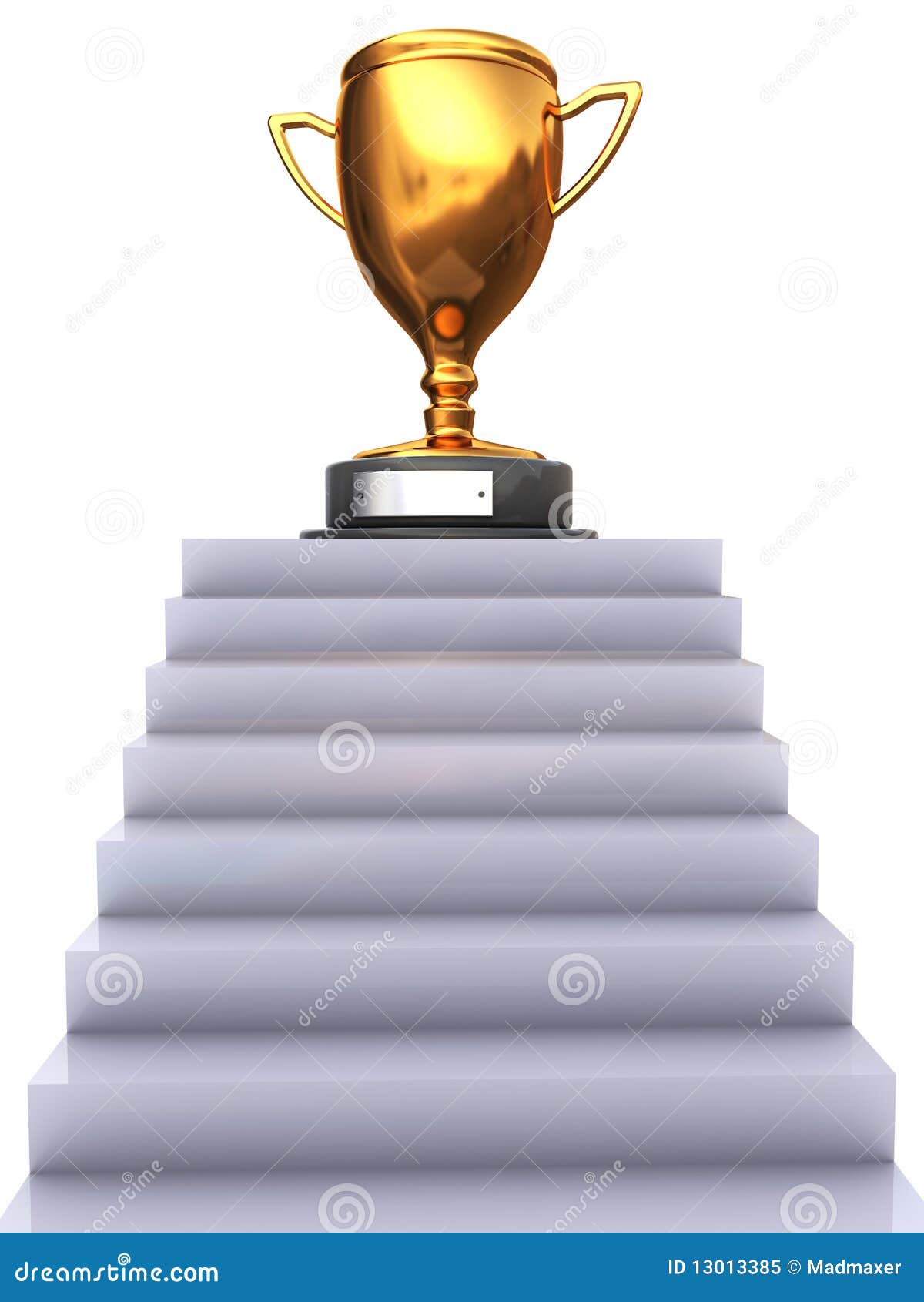 Stairway to trophy stock illustration. Illustration of award - 13013385