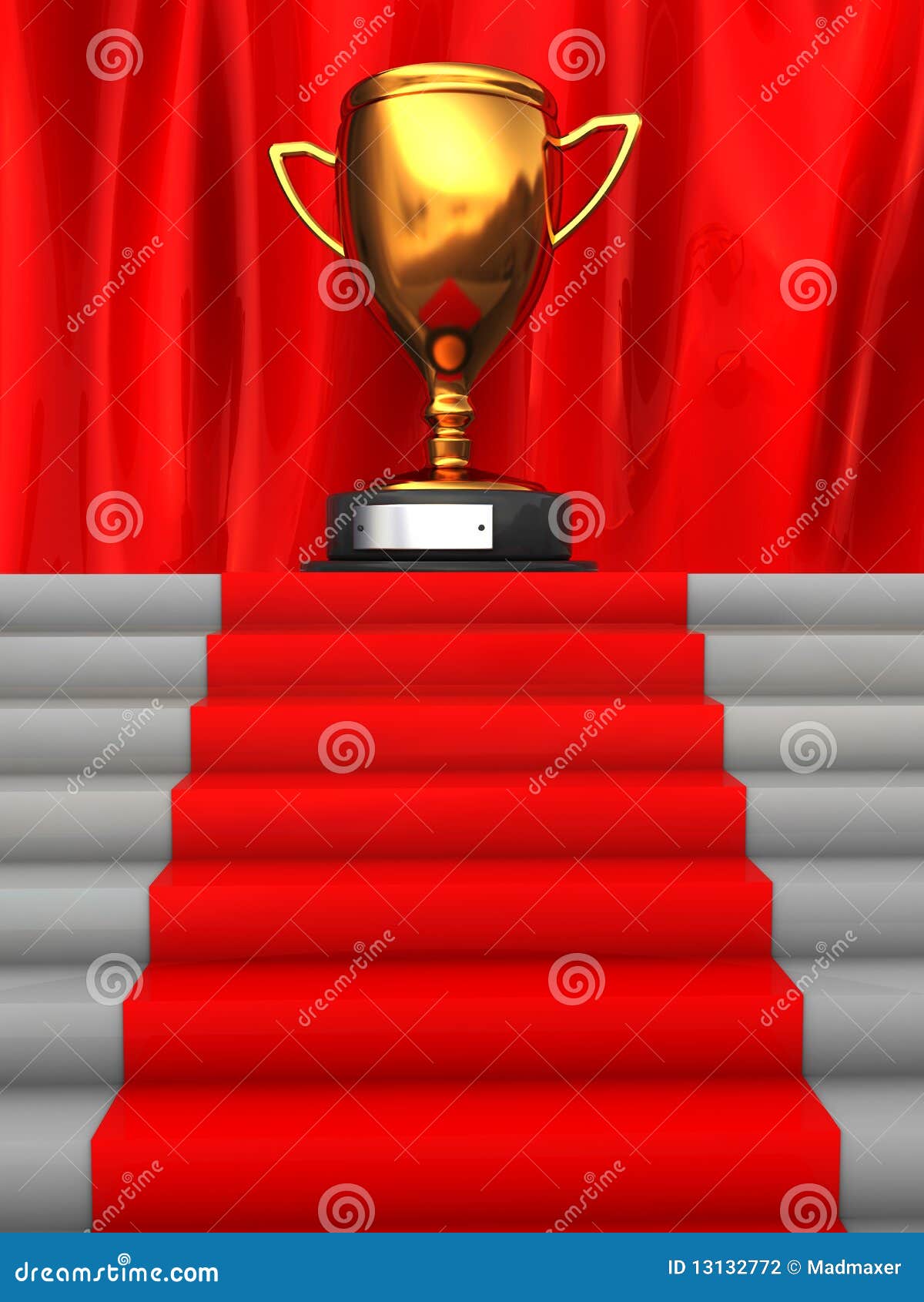 Stairway to trophy stock illustration. Illustration of gold - 13132772