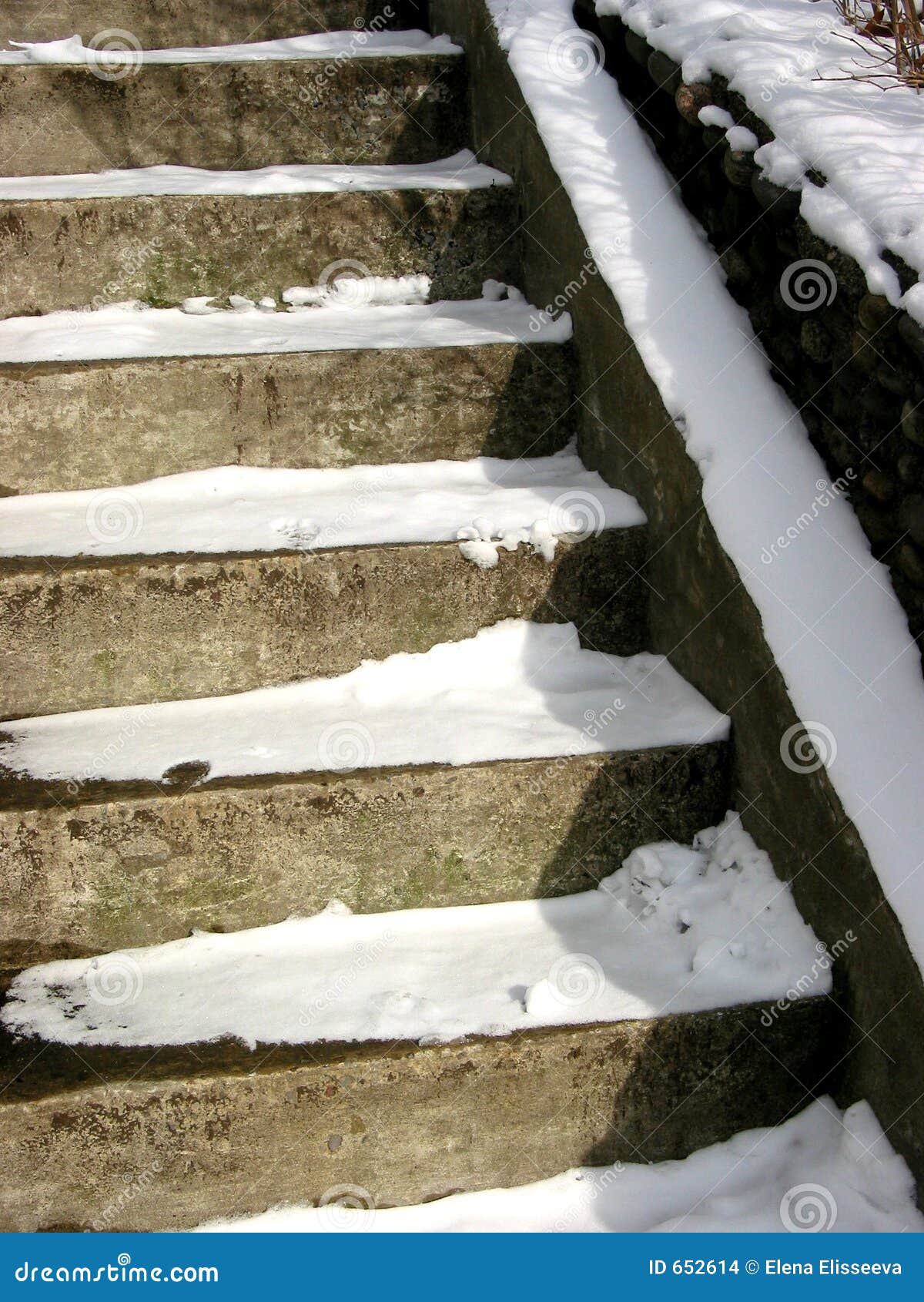 Stairway in winter stock photo. Image of stairway, step - 652614