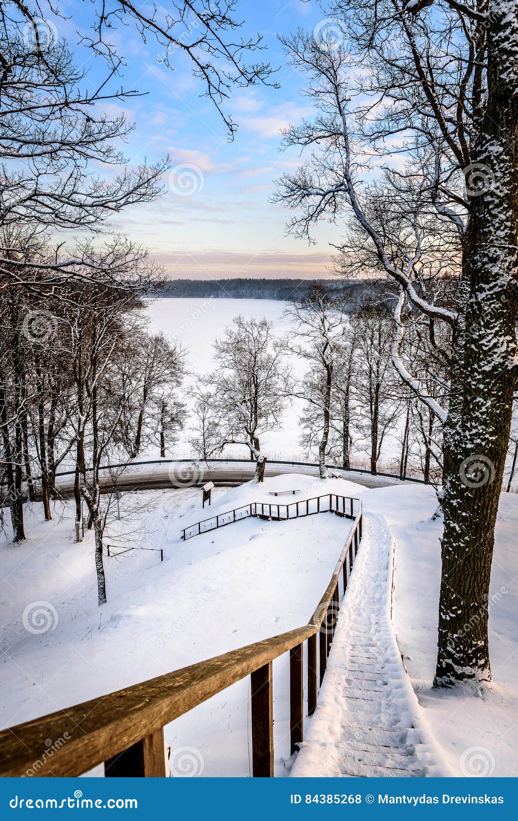 Stairway in winter stock photo. Image of frosty, climate - 84385268