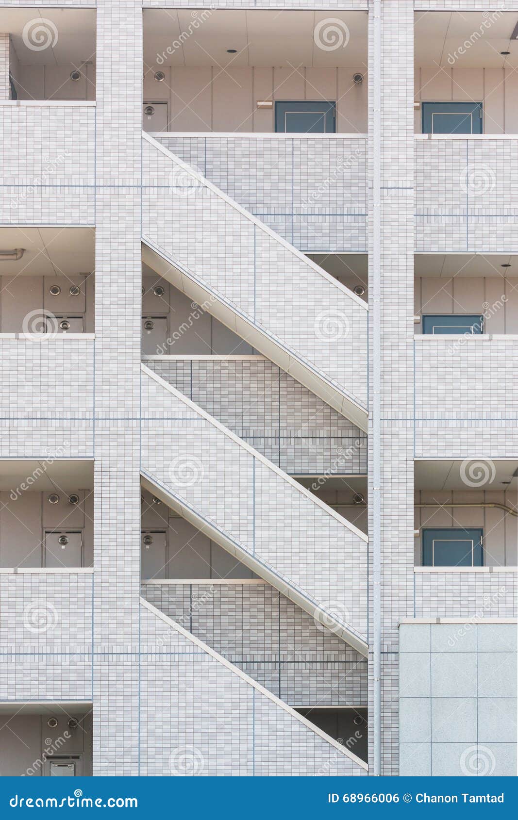 Stairwell Fire Escape in a Building Stock Photo - Image of open, stairs ...