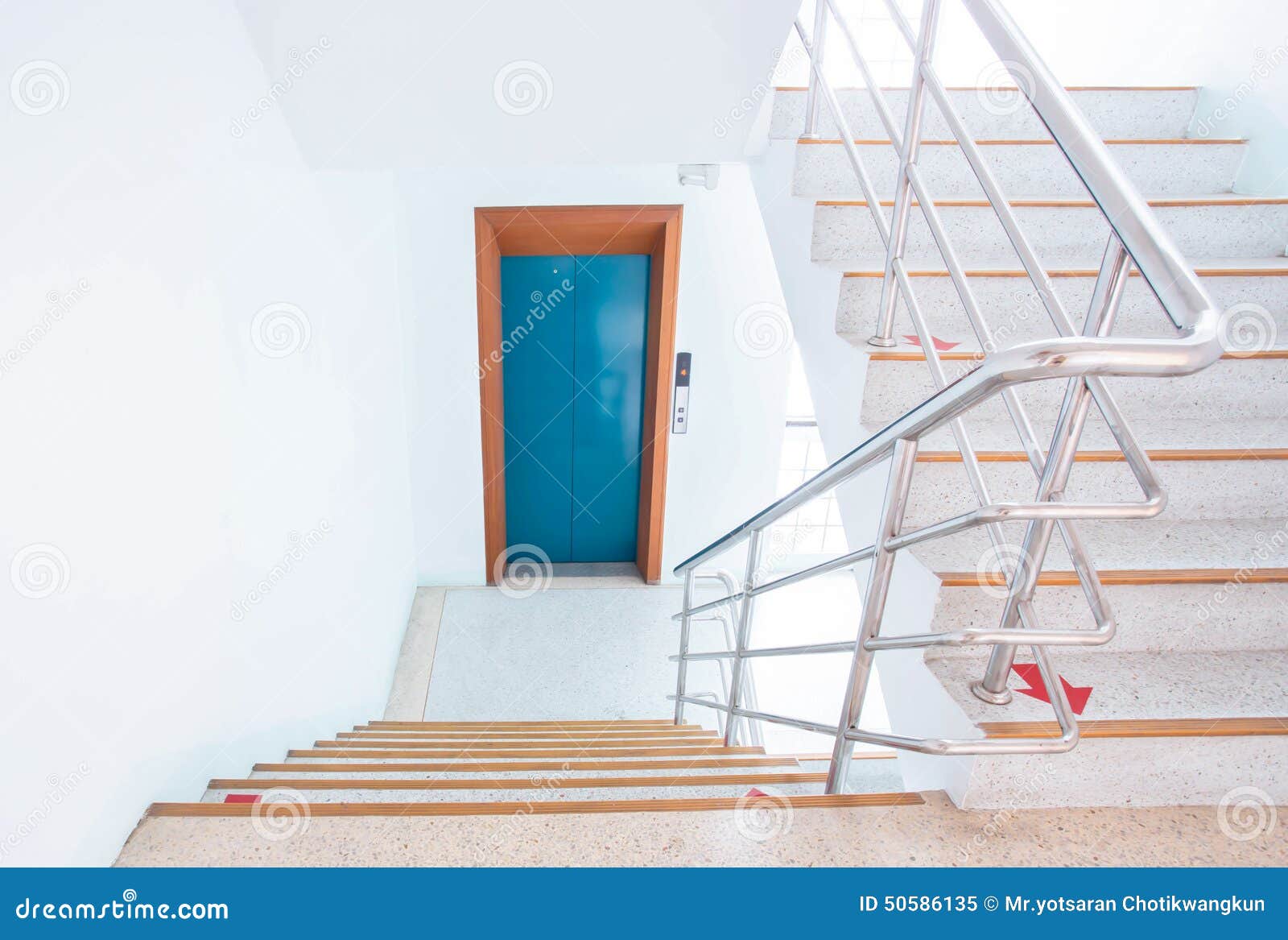 Stairwell in a Modern Building Stock Image - Image of detail, level ...