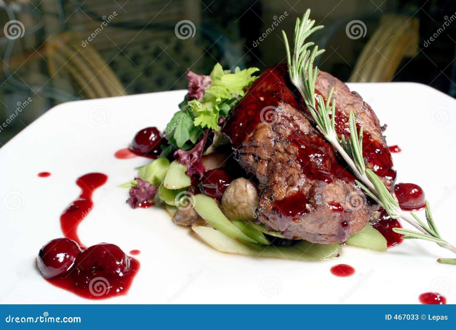 Stake stock image. Image of salad, dish, meat, restaurant - 467033