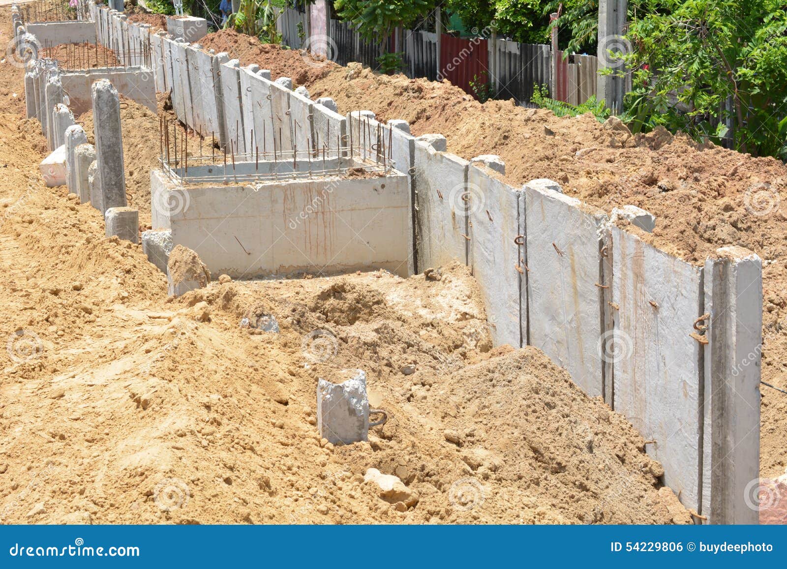 Stake for Construction and Construction Drains Large for Road Stock ...