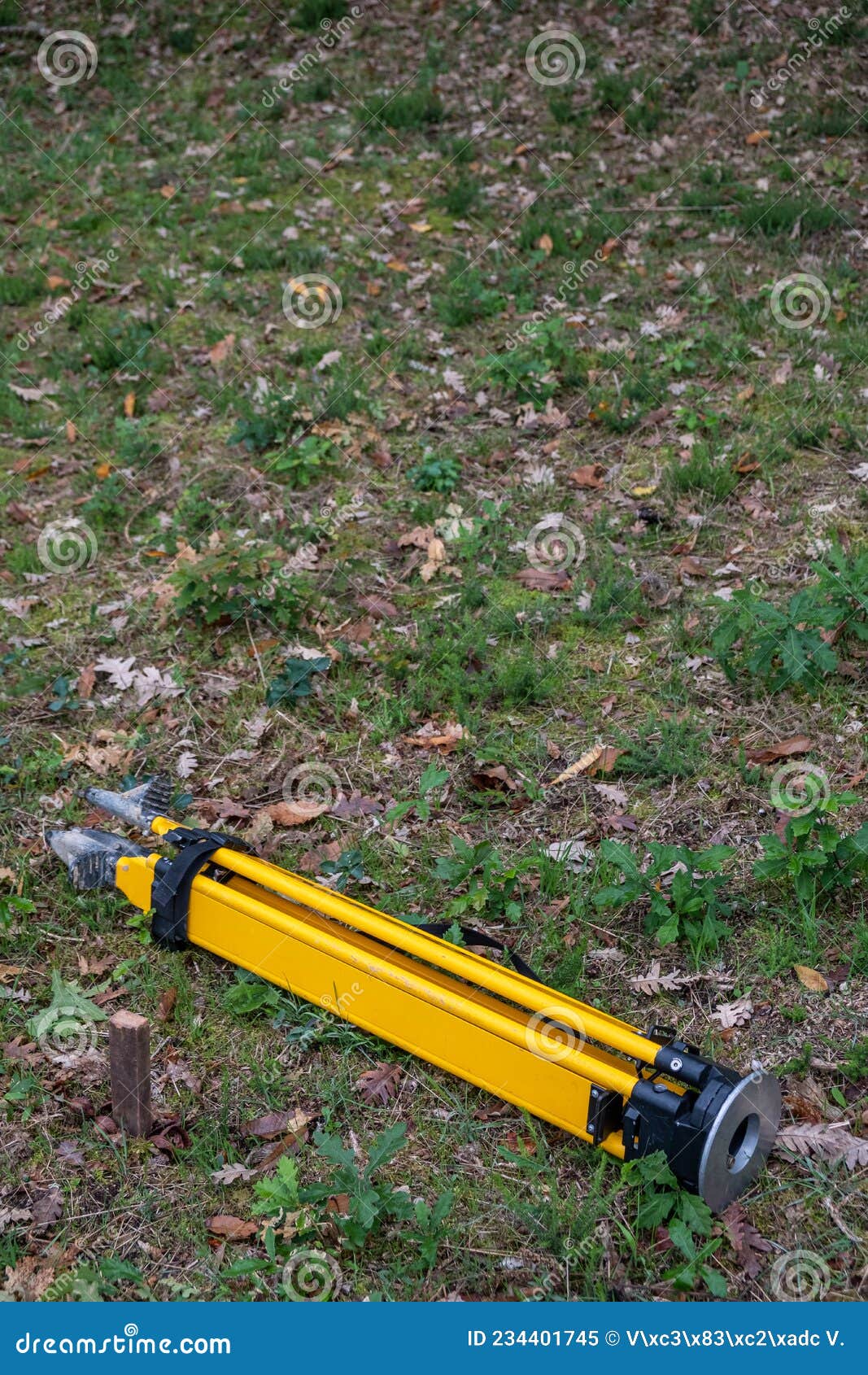 Survey Stake Marking The Road Stock Photo | CartoonDealer.com #57223116