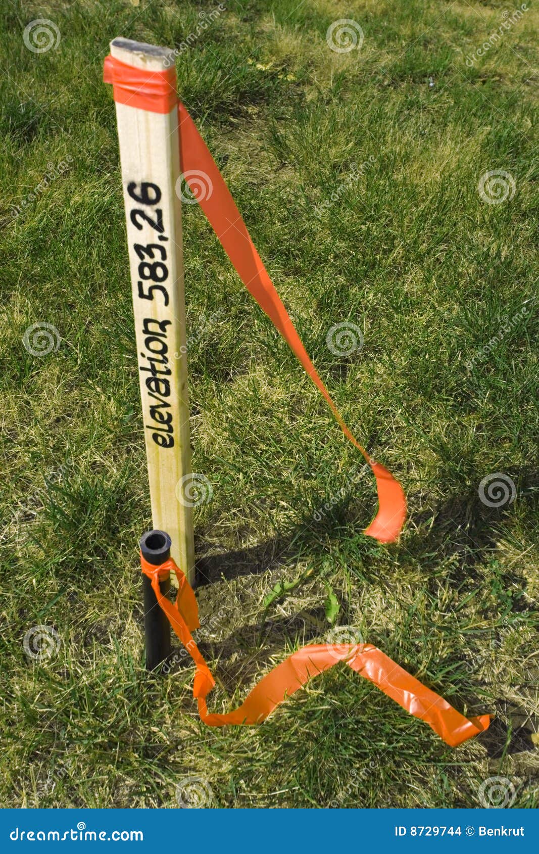 Stake with elevation stock photo. Image of land, measurement - 8729744