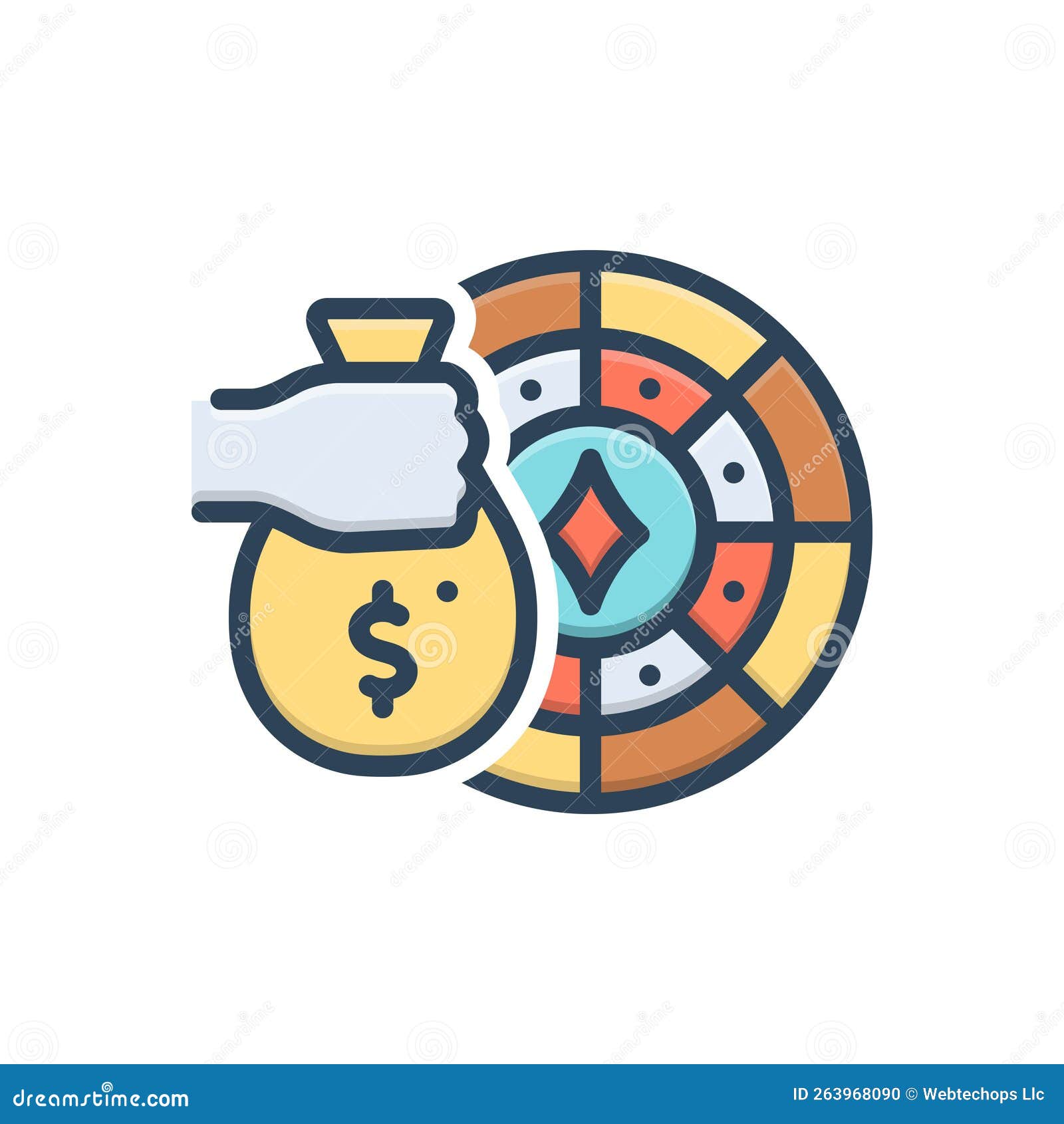 Color Illustration Icon for Stake, Manoeuvre and Casino Stock ...