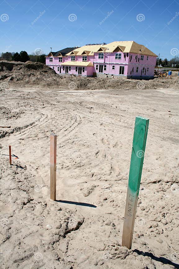 Stake in New Home stock image. Image of angle, insulation - 2446895