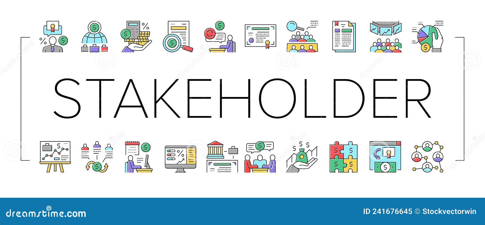 Stakeholder Business Collection Icons Set Vector . Stock Vector ... Stakeholder Business Collection Icons Set Vector . Stock Vector ...