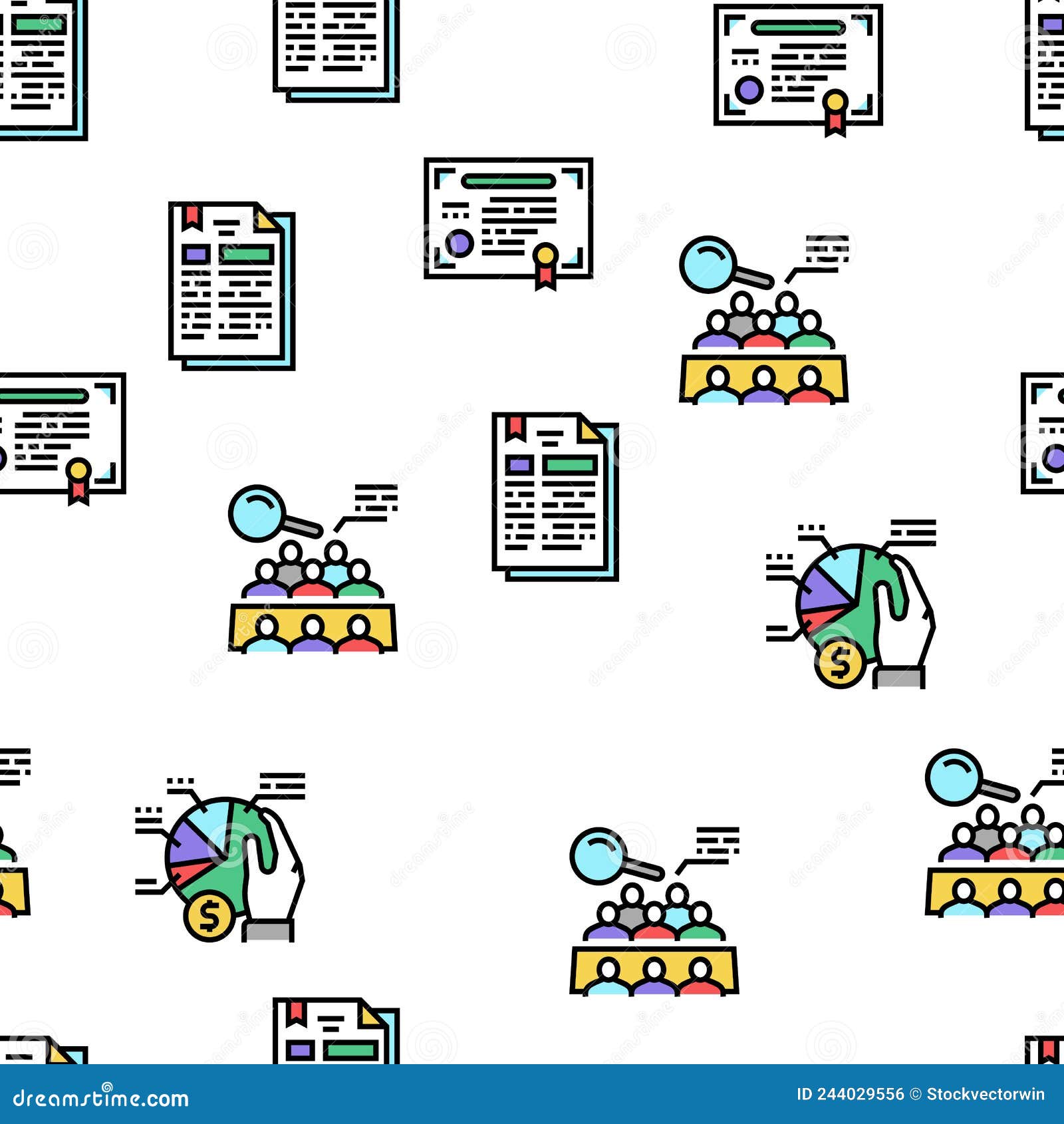 Stakeholder Business Vector Seamless Pattern Stock Vector ...