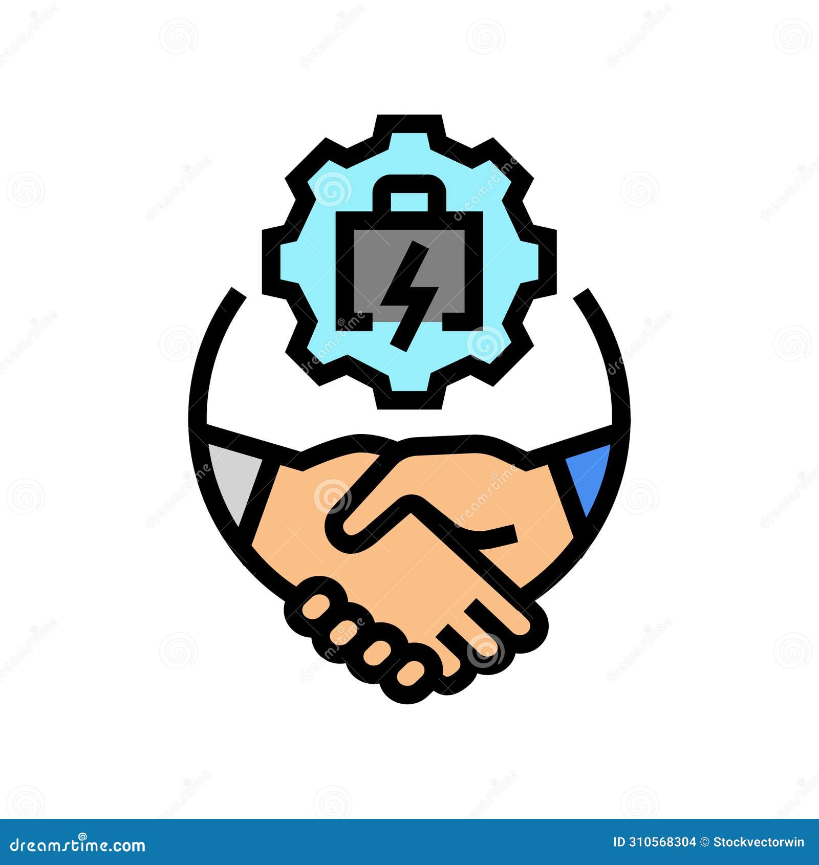 Stakeholder Collaboration Color Icon Vector Illustration Stock ...