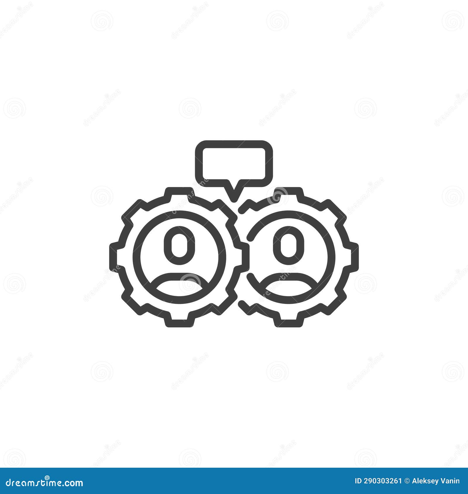 Stakeholder Communication Line Icon Stock Vector - Illustration of ...
