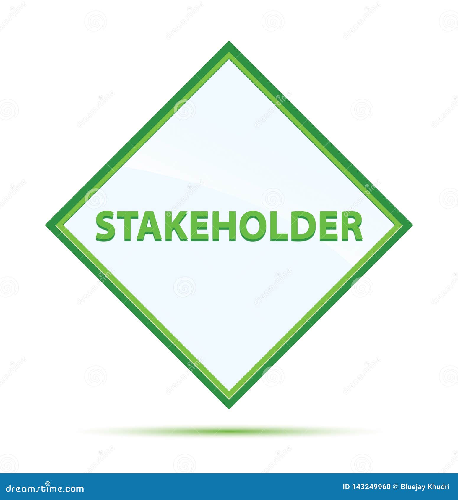 Stakeholder Modern Abstract Green Diamond Button Stock Illustration ...