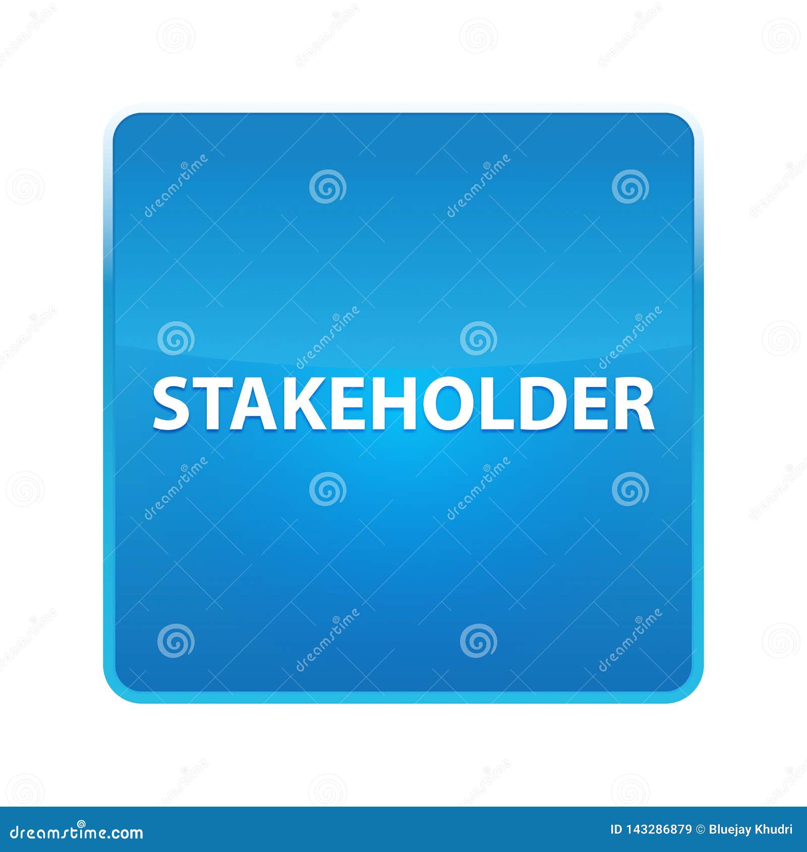 Stakeholder Shiny Blue Square Button Stock Illustration - Illustration ...