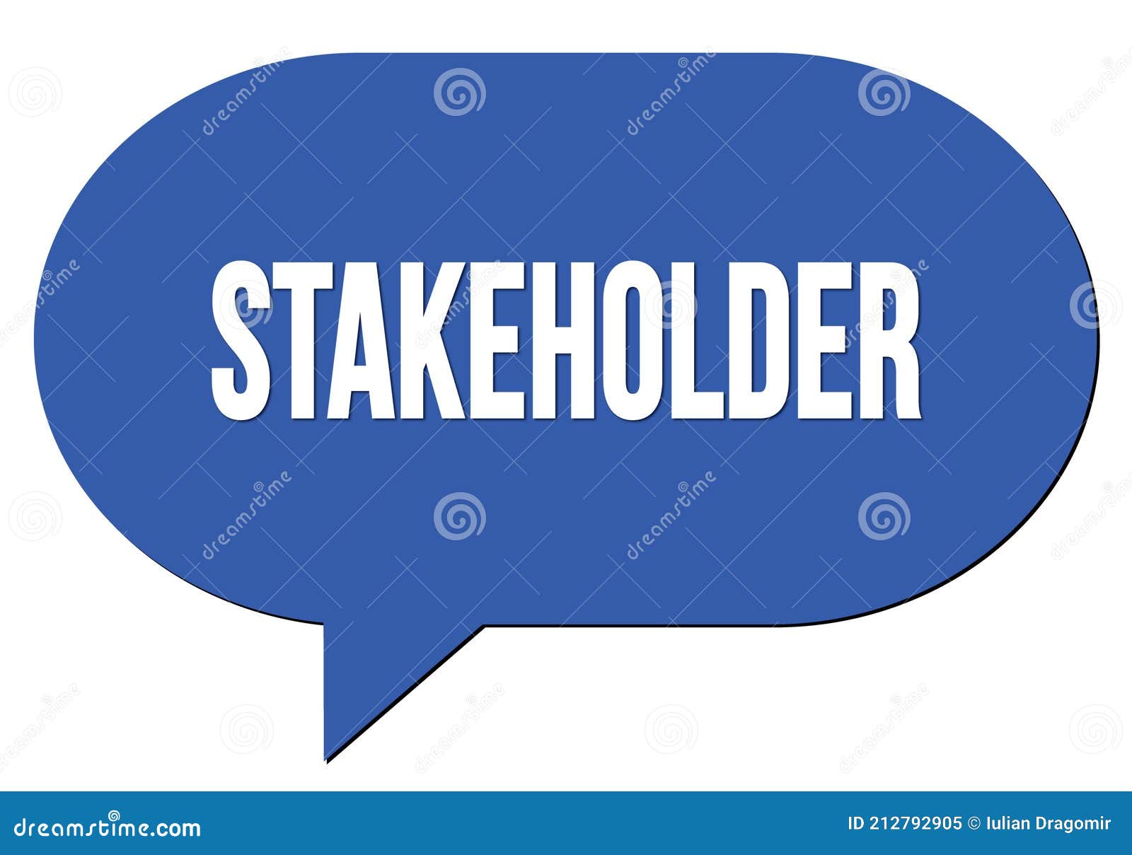 STAKEHOLDER Text Written in a Blue Speech Bubble Stock Illustration ...