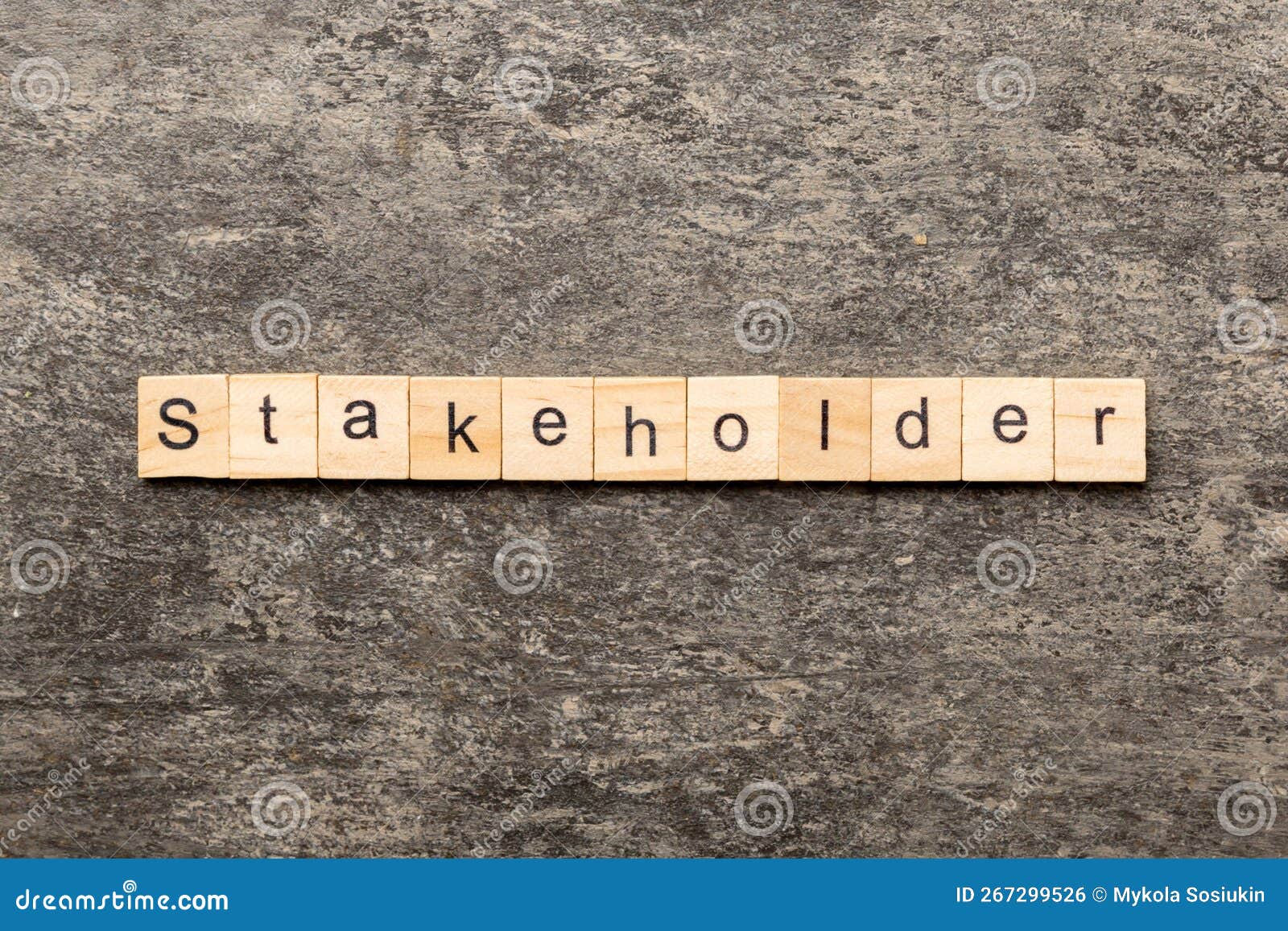 Stakeholder Word Written On Wood Block. Stakeholder Text On Wooden ...