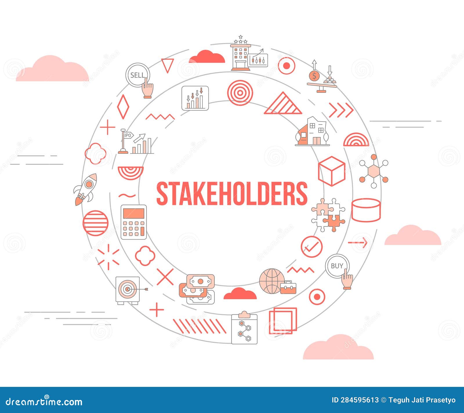 Stakeholders Concept. A Solitary Figure Contemplates A Colorful Pie ...