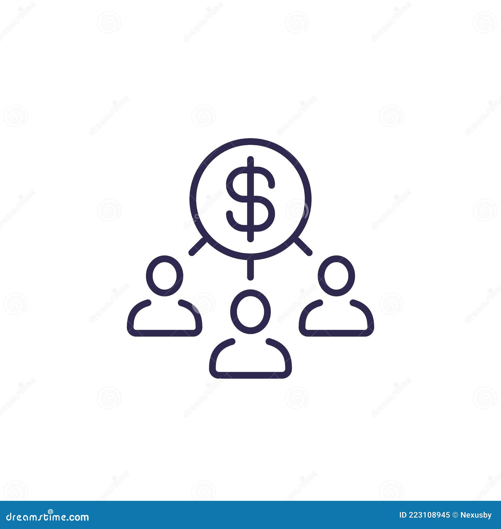 Stakeholders Line Icon on White Stock Vector - Illustration of line ...