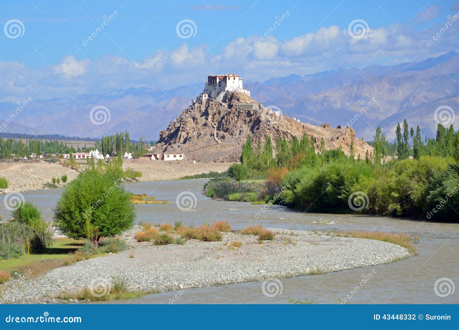 Stakna Monastery stock photo. Image of river, gompa, indus - 43448332