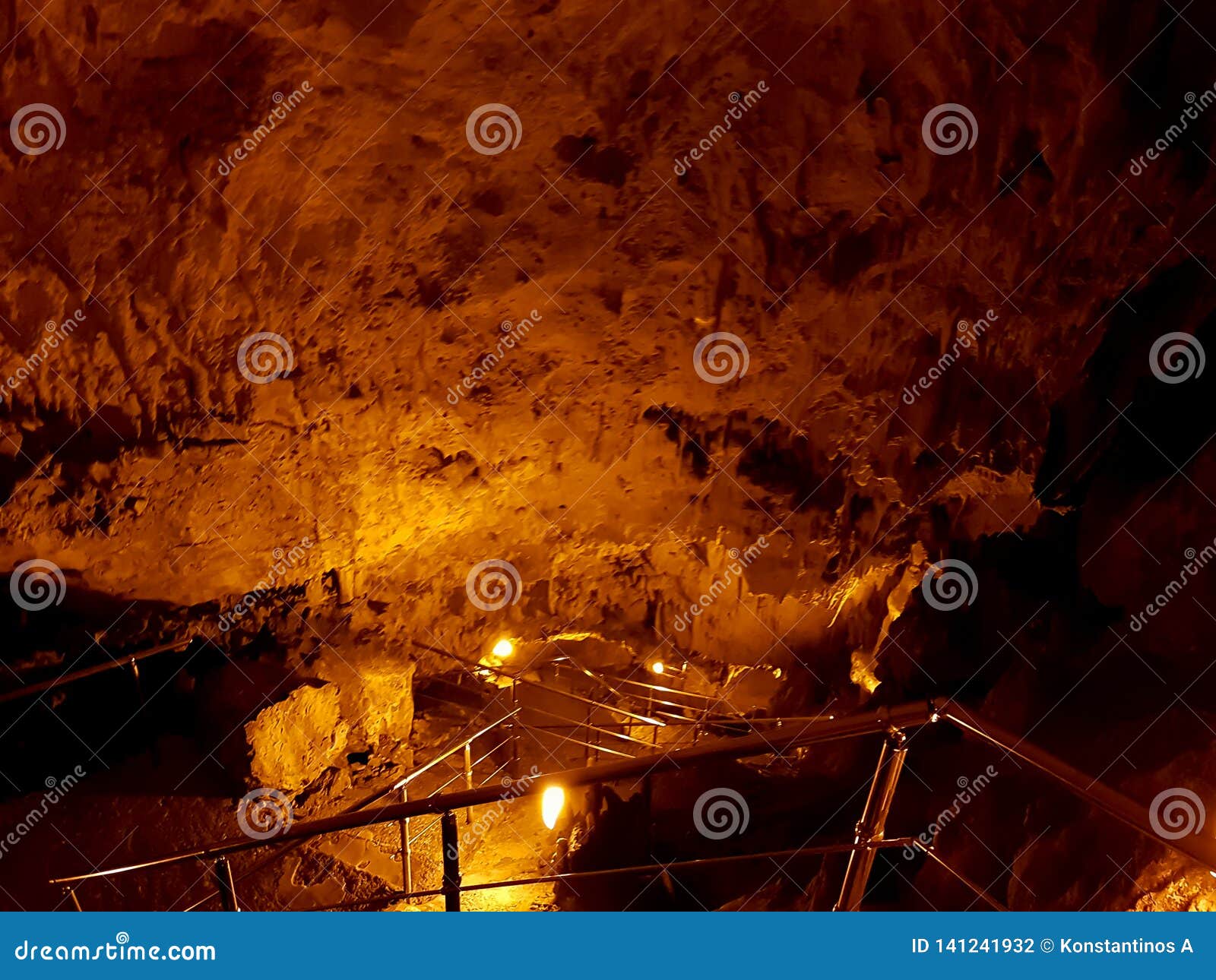 Stalactite Cave in Perama Ioannina Greece Stock Photo - Image of ...