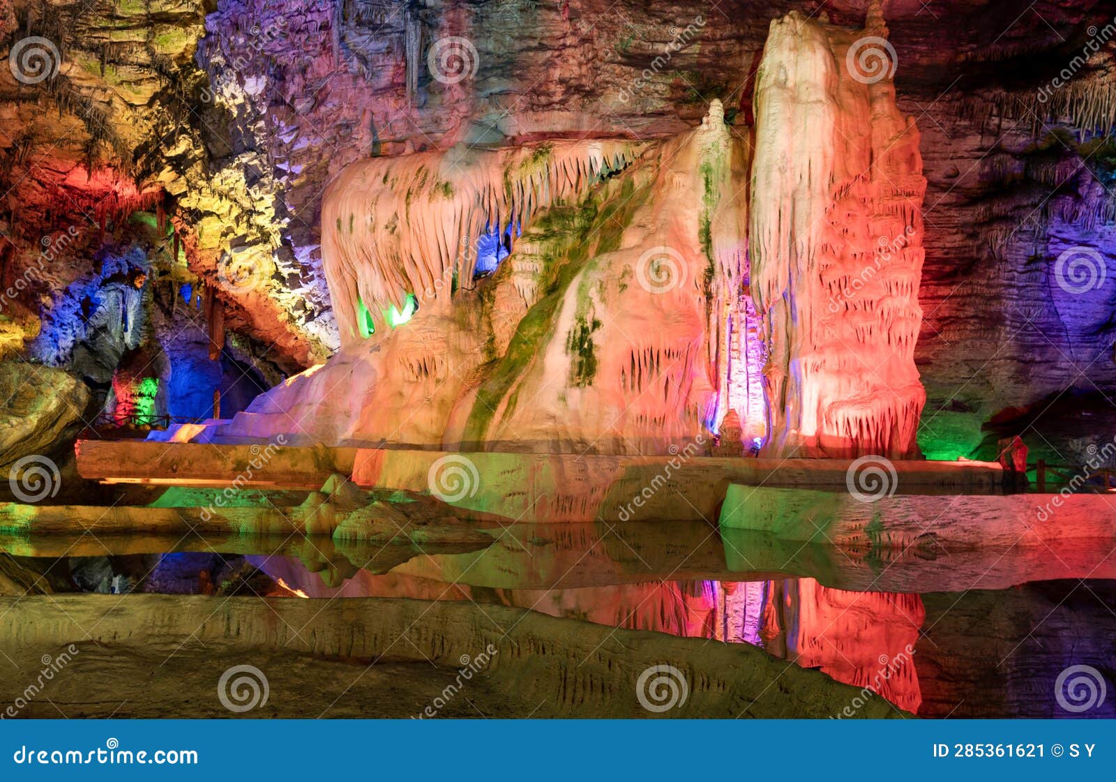 Stalactite caves stock image. Image of canyon, stalagmite - 285361621