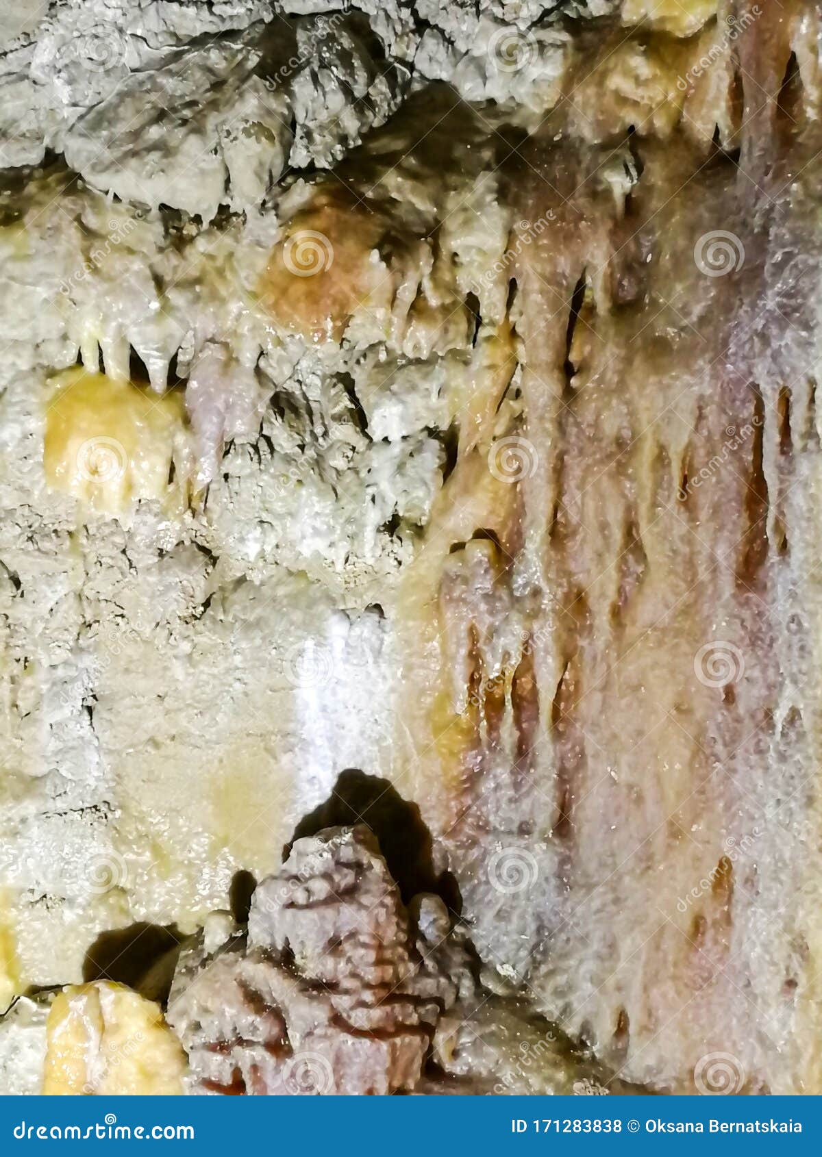 Stalactite Growths in a Cave Stock Photo - Image of growths ...