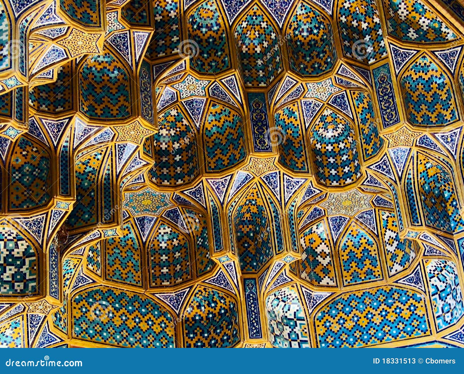 Stalactite Moulding and Tile Art Stock Image - Image of ceiling, iran ...