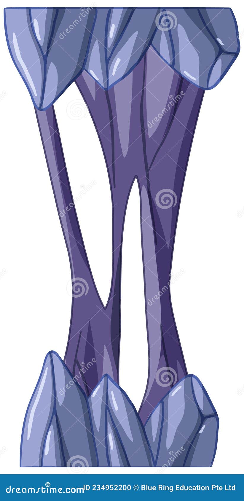 Stalactite Stalagmite in Cartoon Style Stock Vector - Illustration of ...