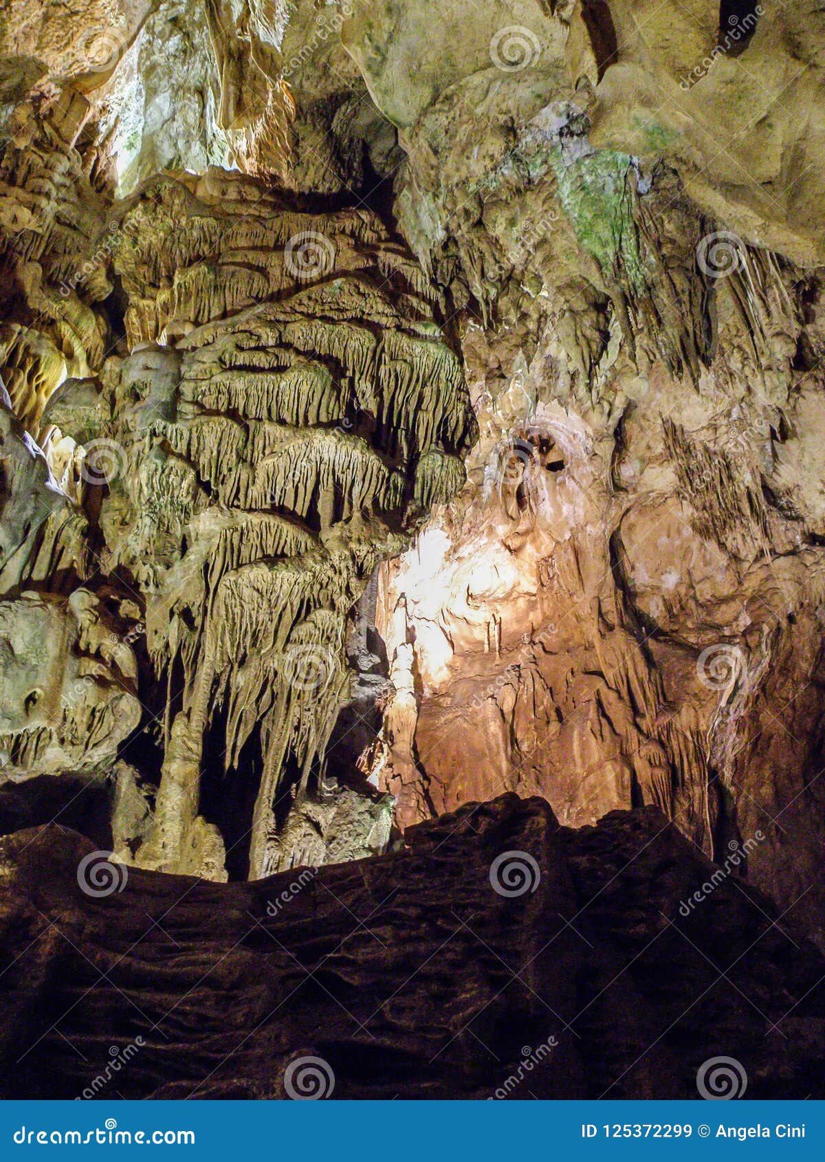Stalactite and Stalagmite Cave Stock Image - Image of stone, inside ...
