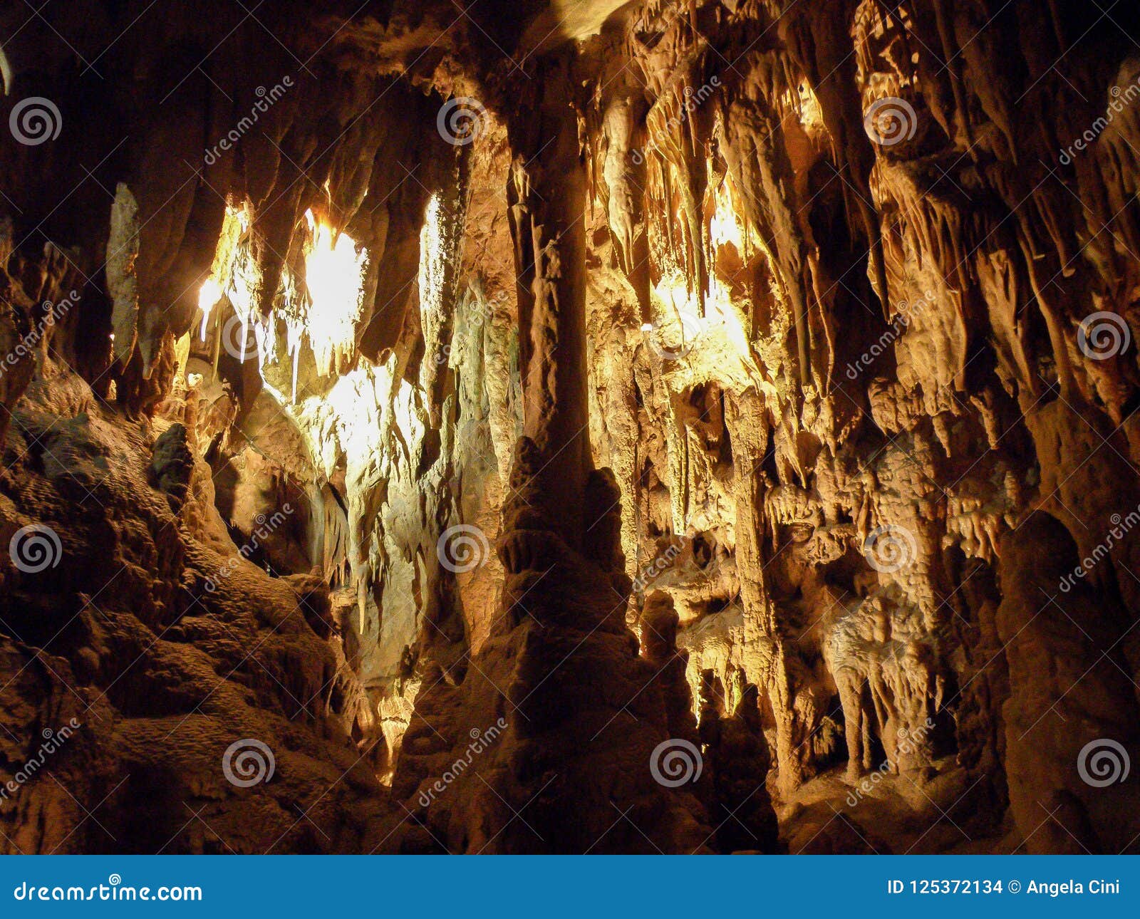 Stalactite and Stalagmite Cave Stock Photo - Image of mountain, nature ...