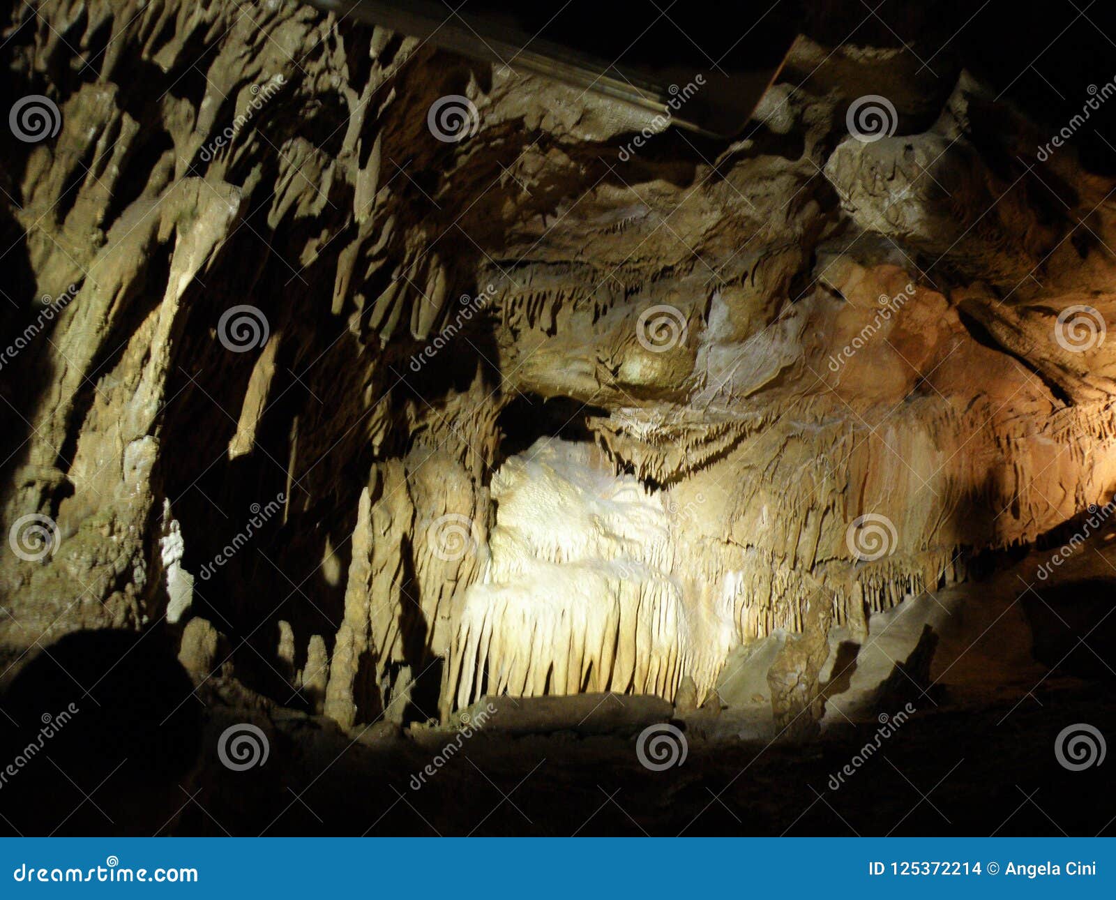 Stalactite and Stalagmite Cave Stock Photo - Image of tourism ...