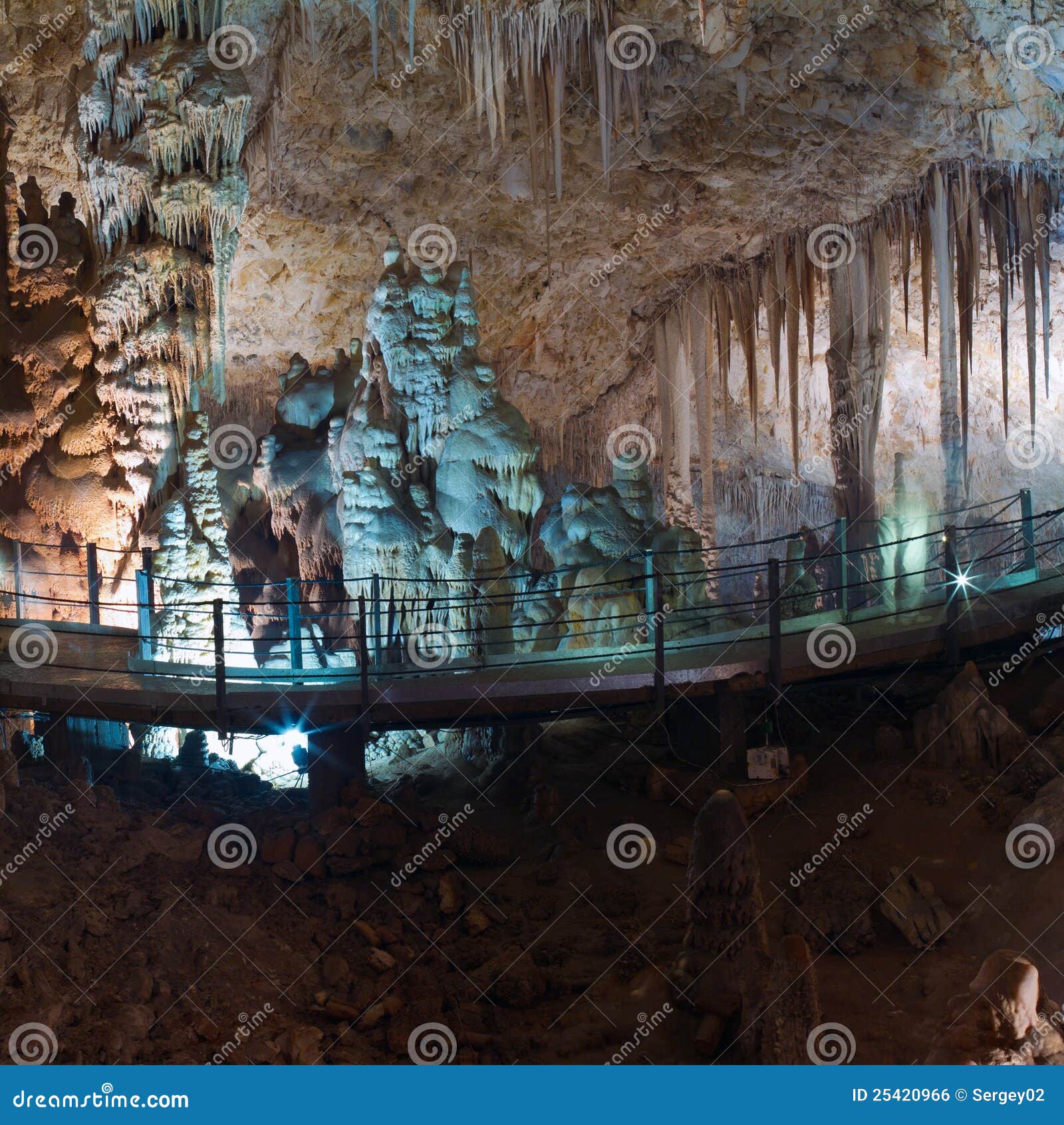 Stalactite Stalagmite Cavern Stock Photo - Image of inside, caverns ...