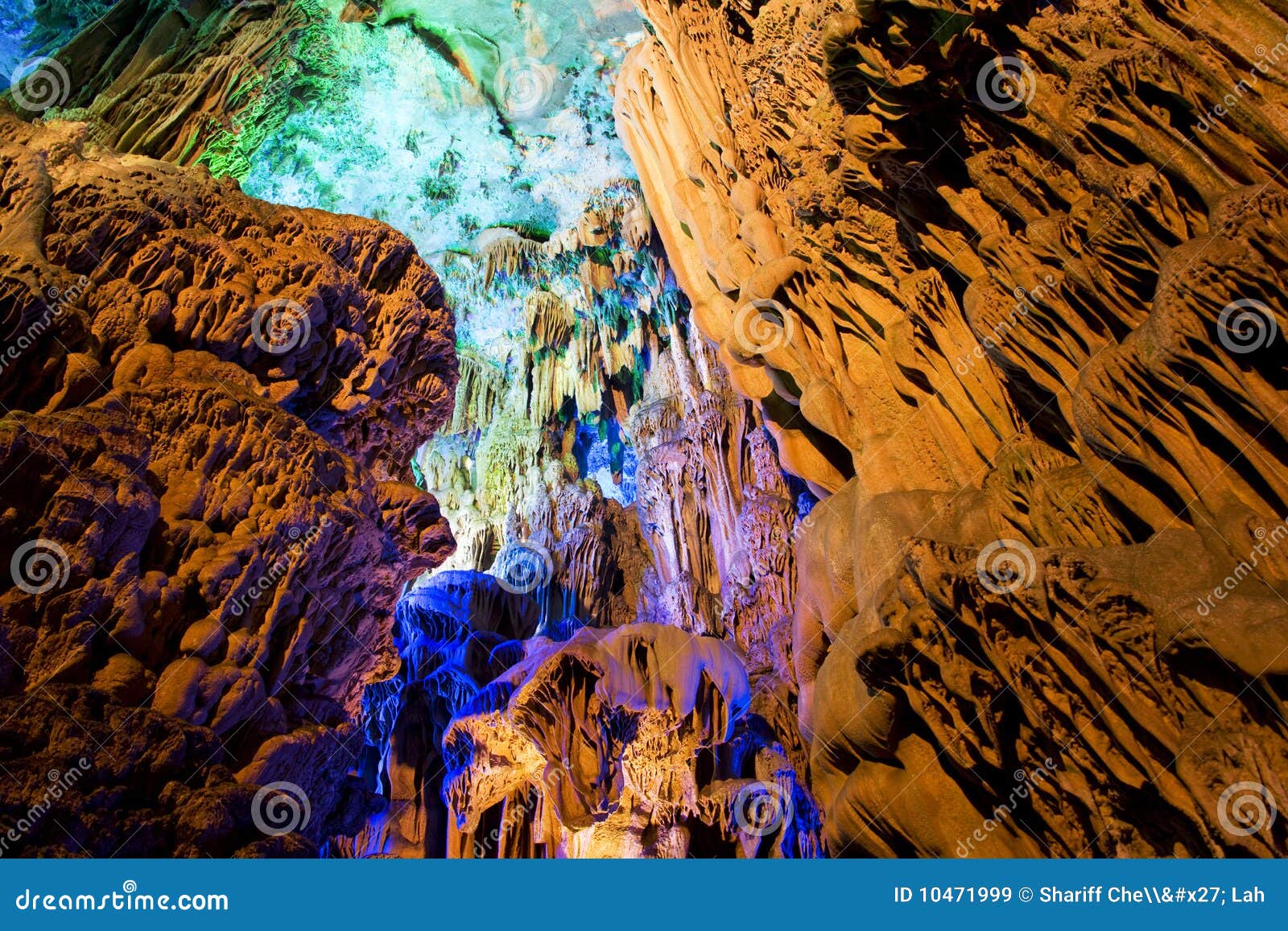 Stalactite and Stalagmite Formations Stock Image - Image of guangxi ...