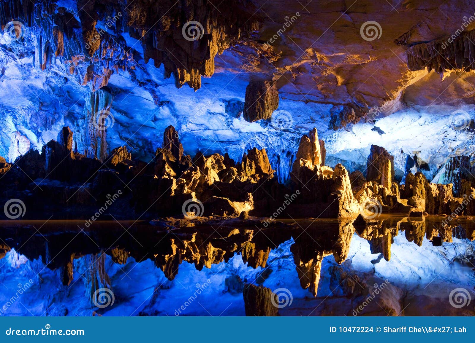Stalactite and Stalagmite Formations Stock Photo - Image of limestone ...