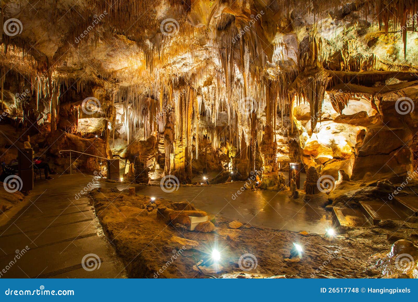 Stalactite and Stalagmite Formations in the Cave Stock Photo - Image of ...