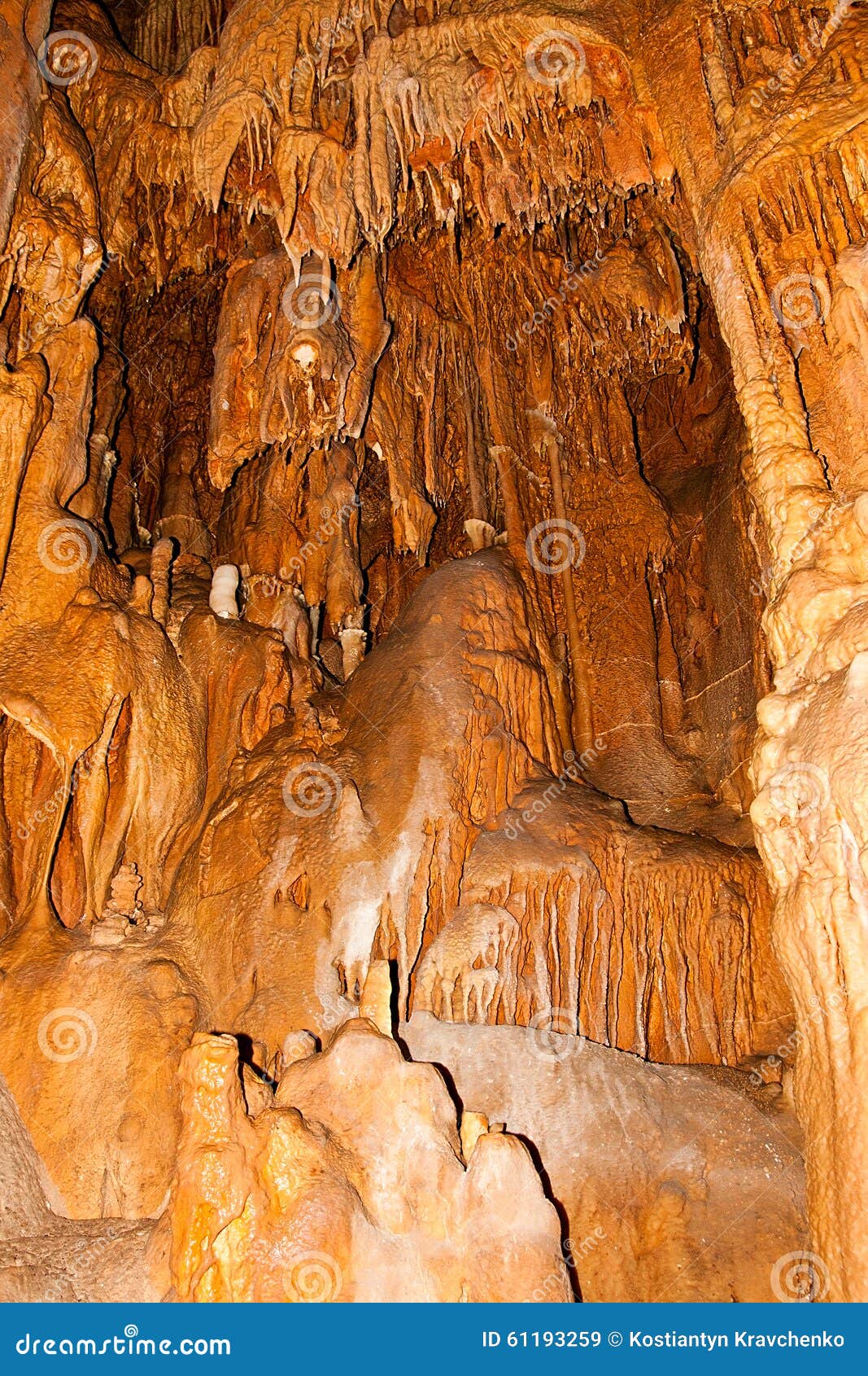 Stalactite and Stalagmite Formations on the Wall of an Undergrou Stock ...