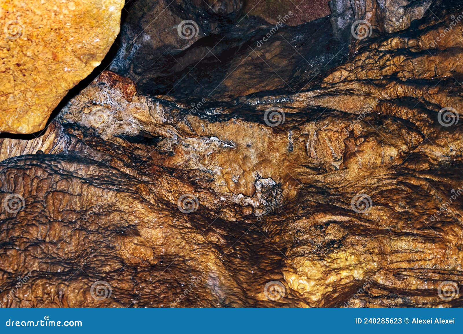 Stalactite, Stalagmite Walls of the Cave. Template for Design Stock ...