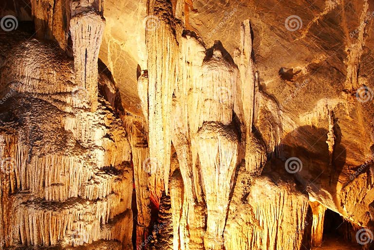 Stalactite and stone fall stock photo. Image of rock - 15499012