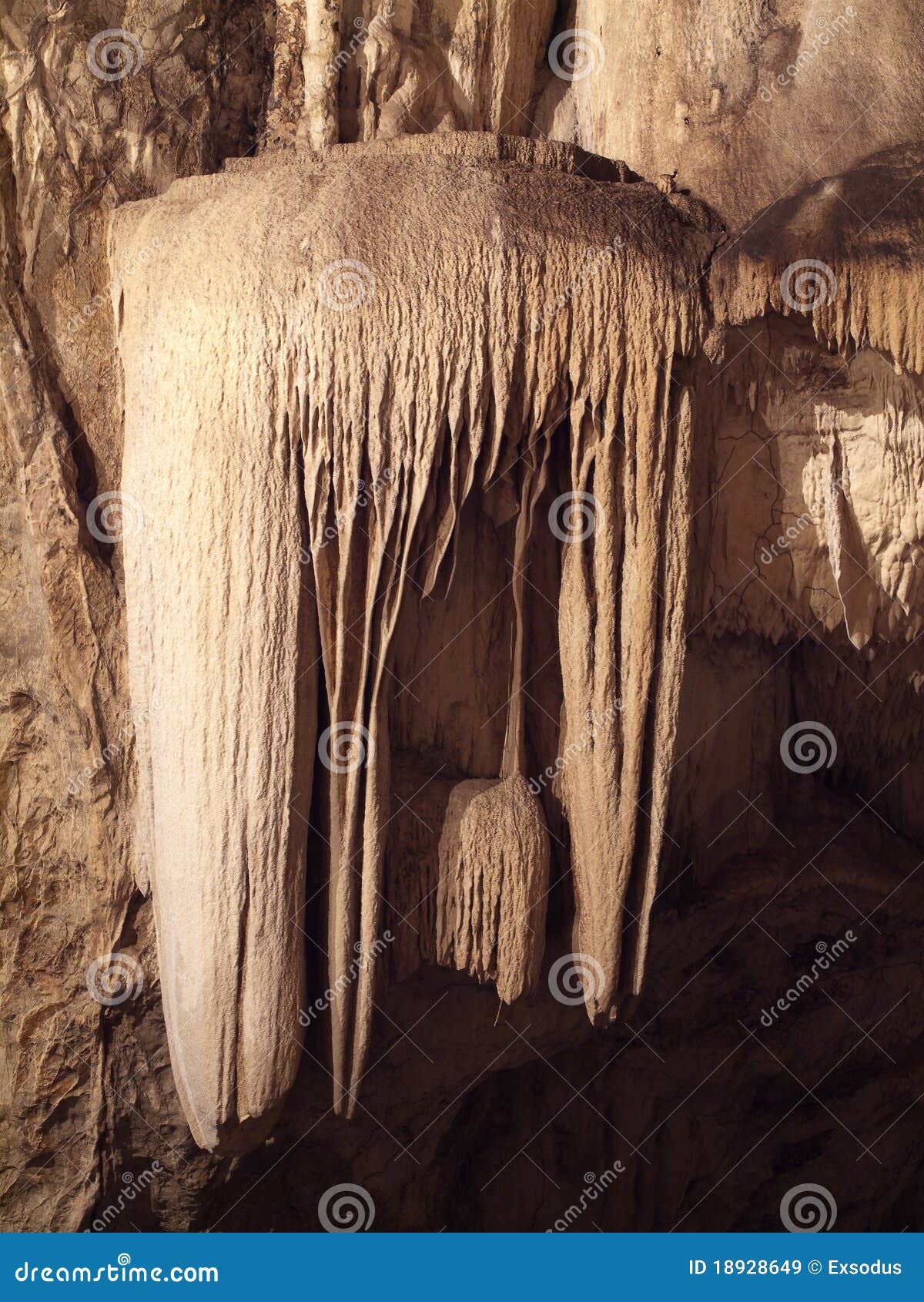 Stalactite wall stock image. Image of geology, cave, attraction - 18928649